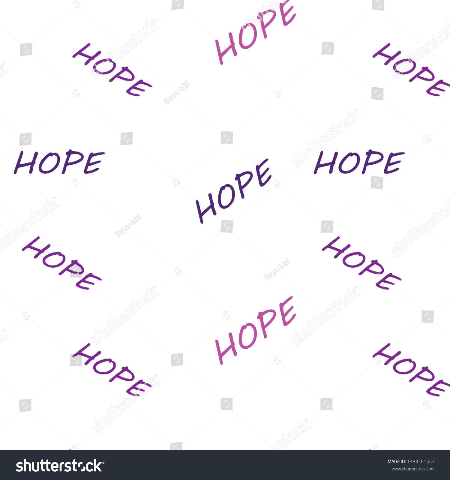 Hope Word Patterns On White Background Stock Vector (Royalty Free ...