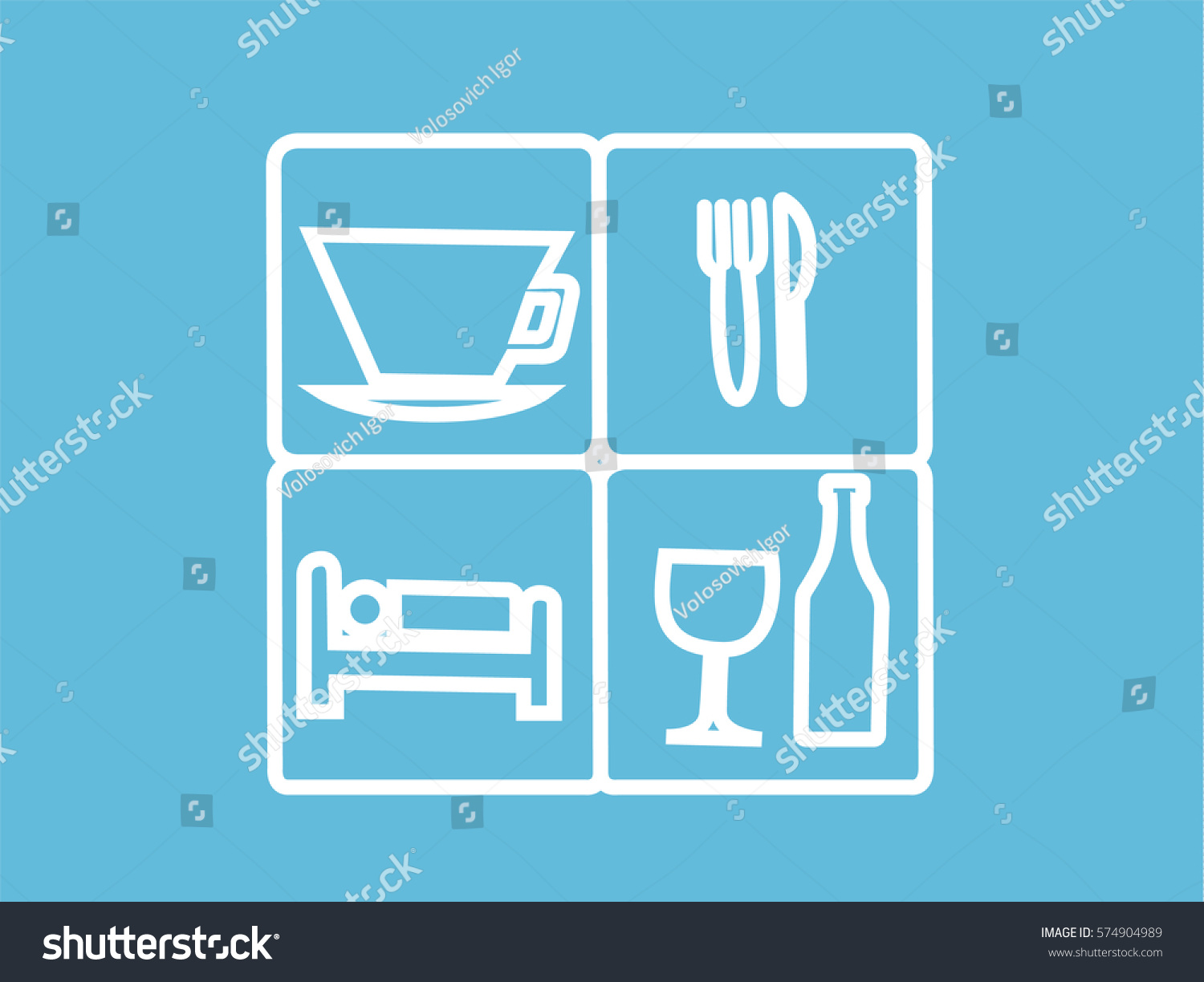 Horeca Icon Vector Illustration Isolated Stock Vector (Royalty Free ...