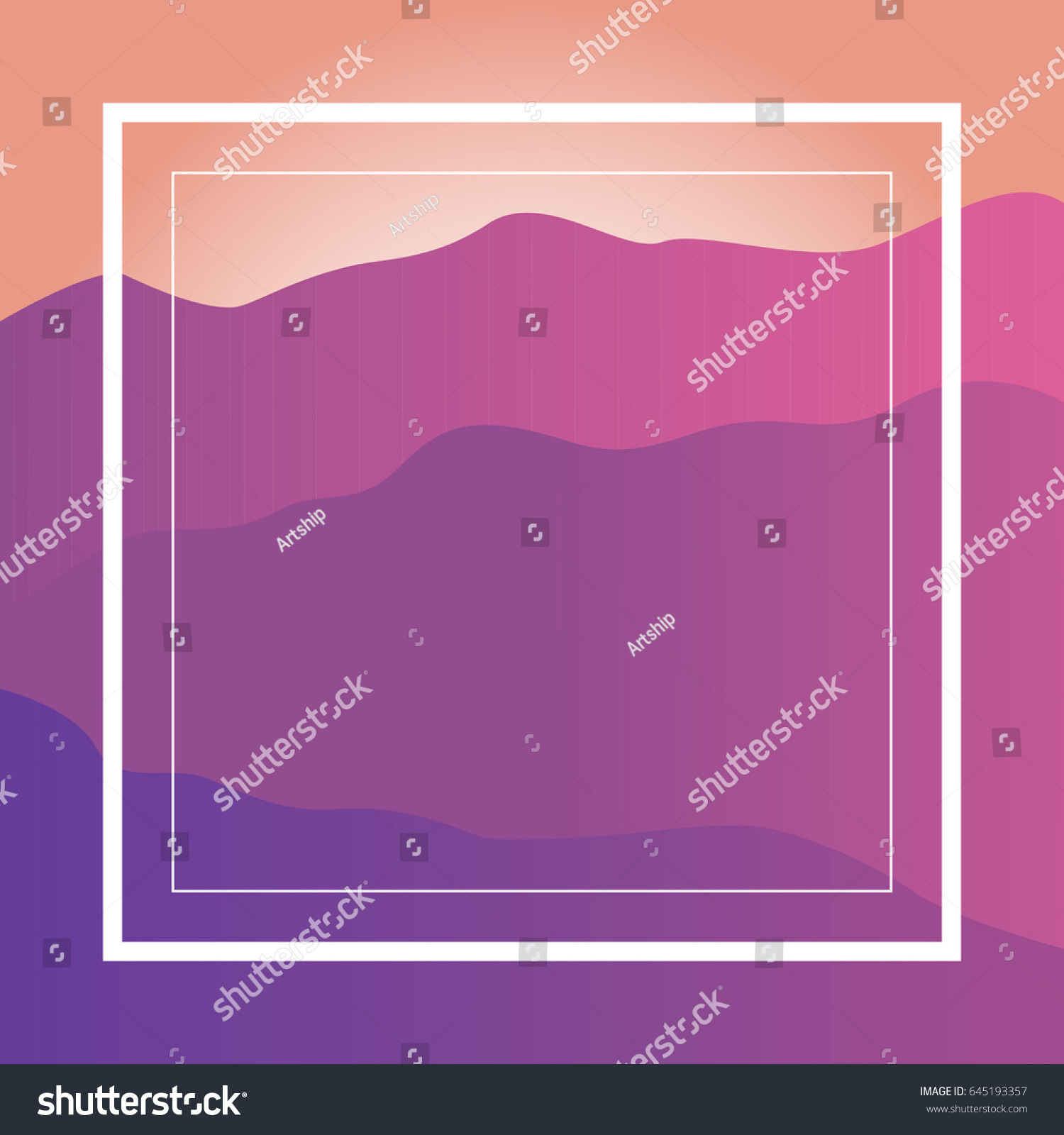 Horizon Vector Illustration Sunset Stock Vector (Royalty Free ...