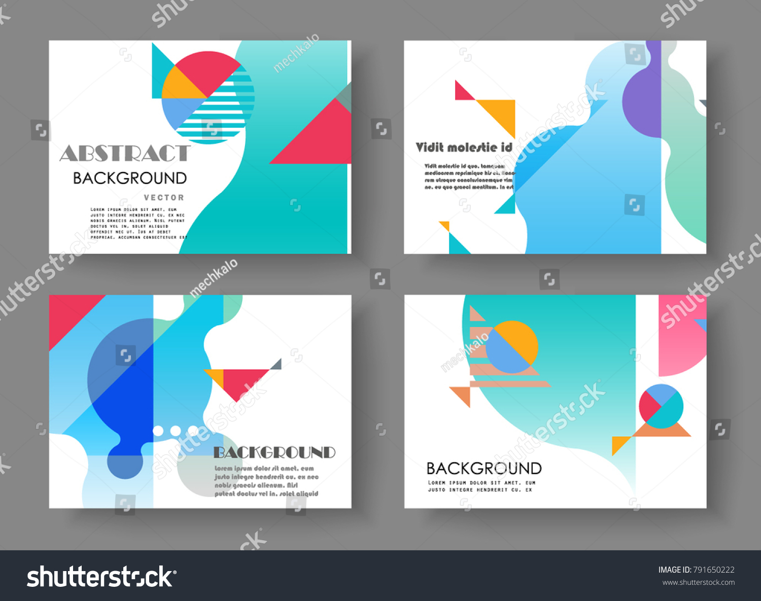 Horizontal A4 Modern Abstract Covers Set Stock Vector (Royalty Free ...