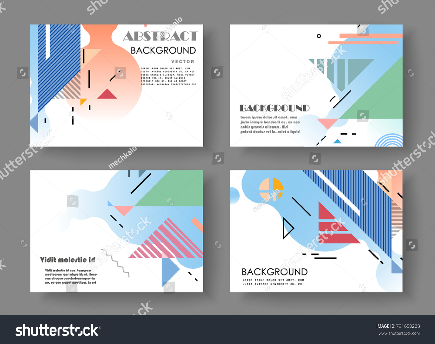 Horizontal A4 Modern Abstract Covers Set Stock Vector (Royalty Free ...