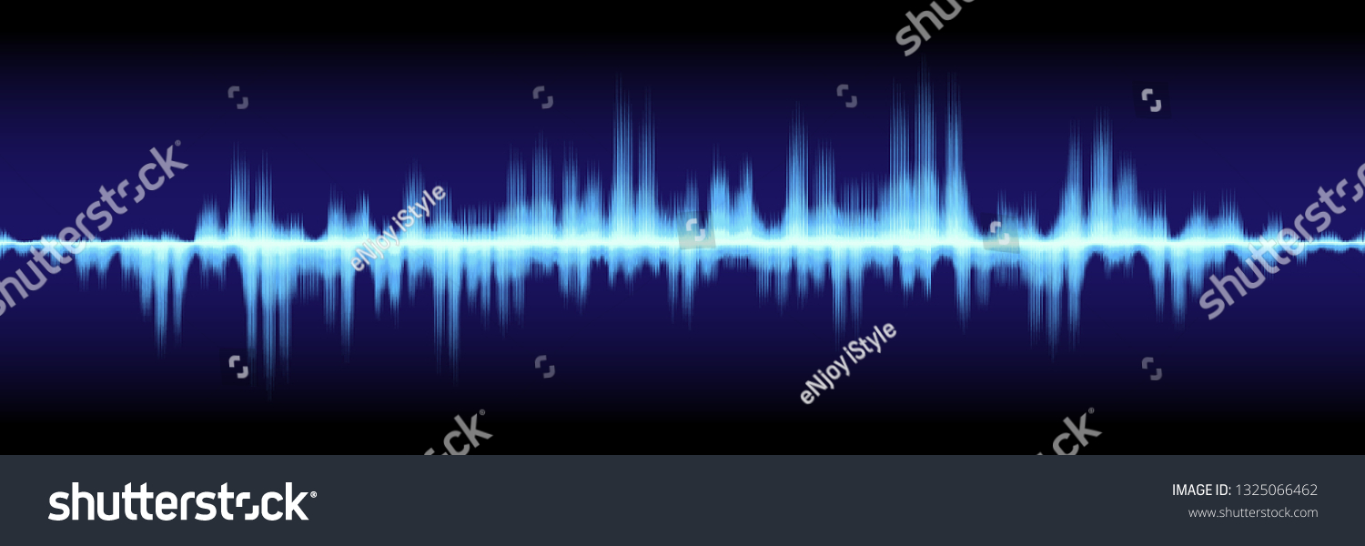 Horizontal Abstract Sound Wave Design Pattern: vector de stock (libre ...