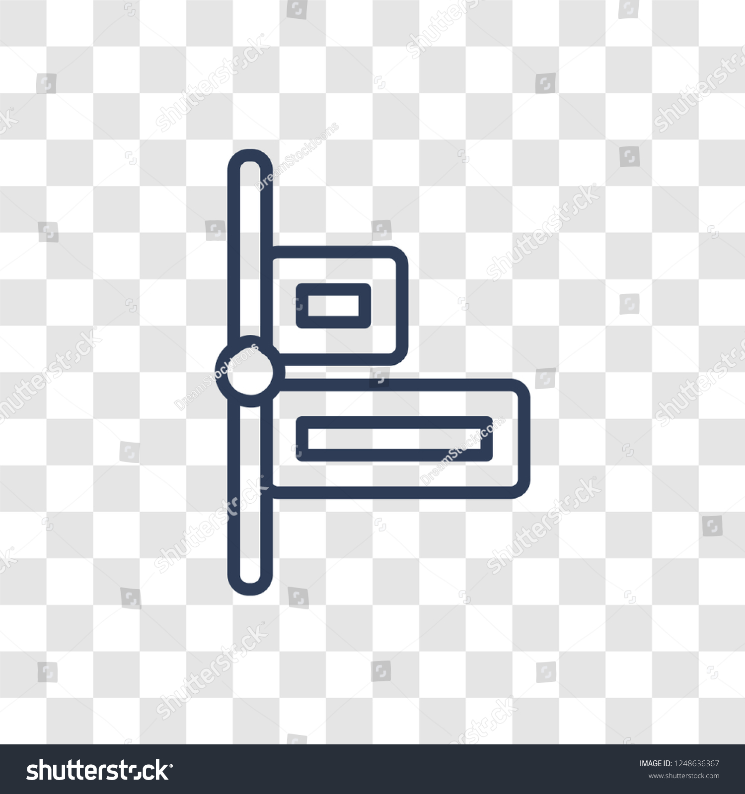 Horizontal Alignment Icon Trendy Linear Horizontal: vector de stock ...