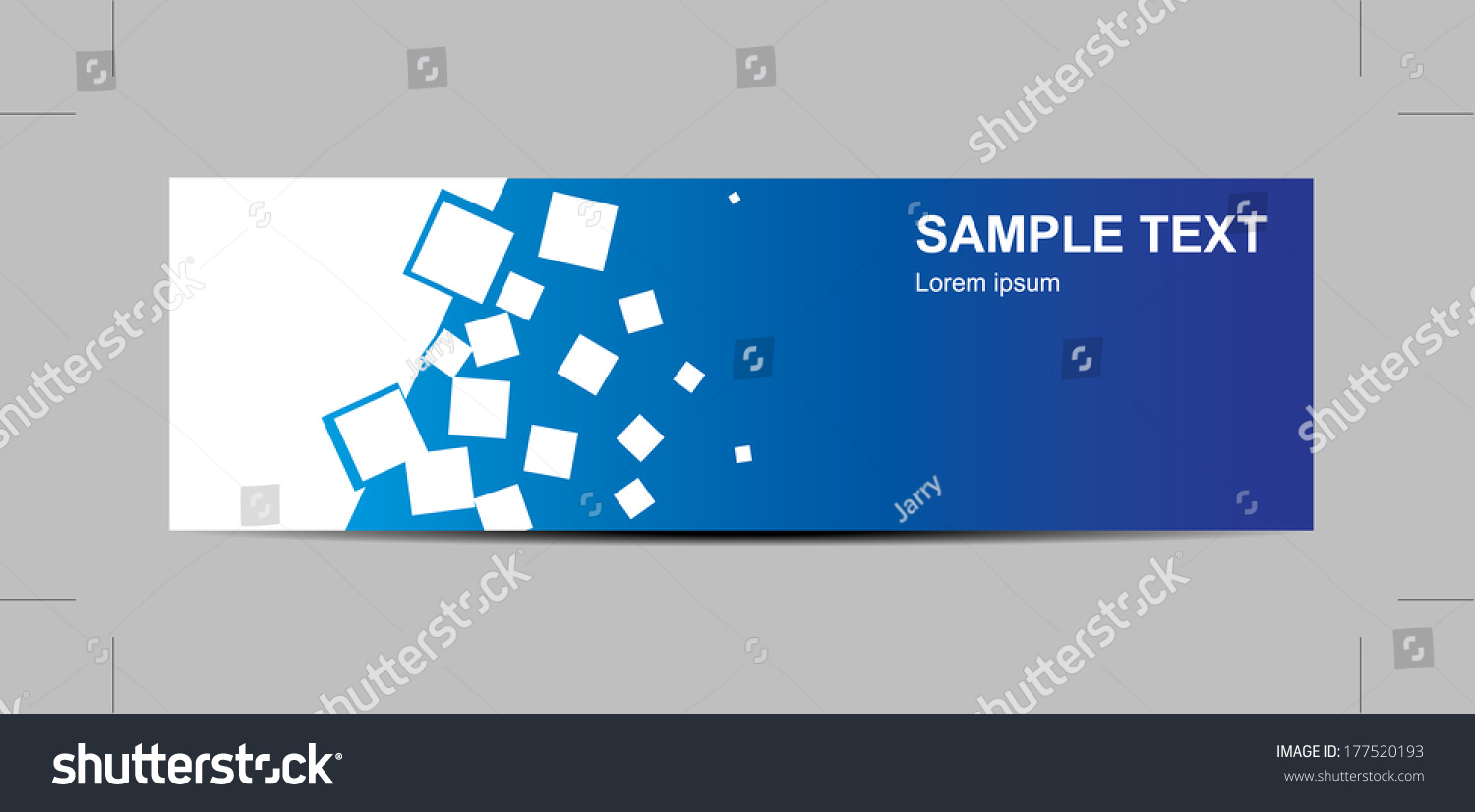 Horizontal Banner Square Motive Stock Vector (Royalty Free) 177520193 ...