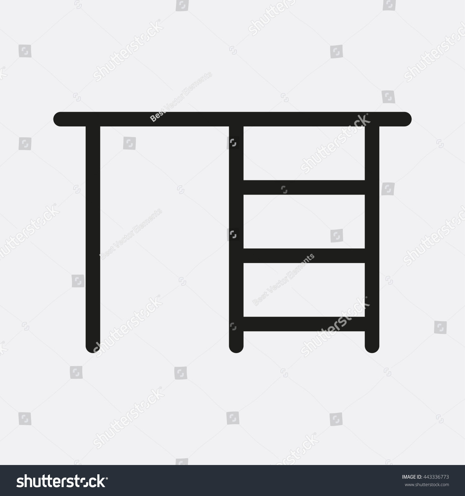 Horizontal Bar Icon Stock Vector (Royalty Free) 443336773