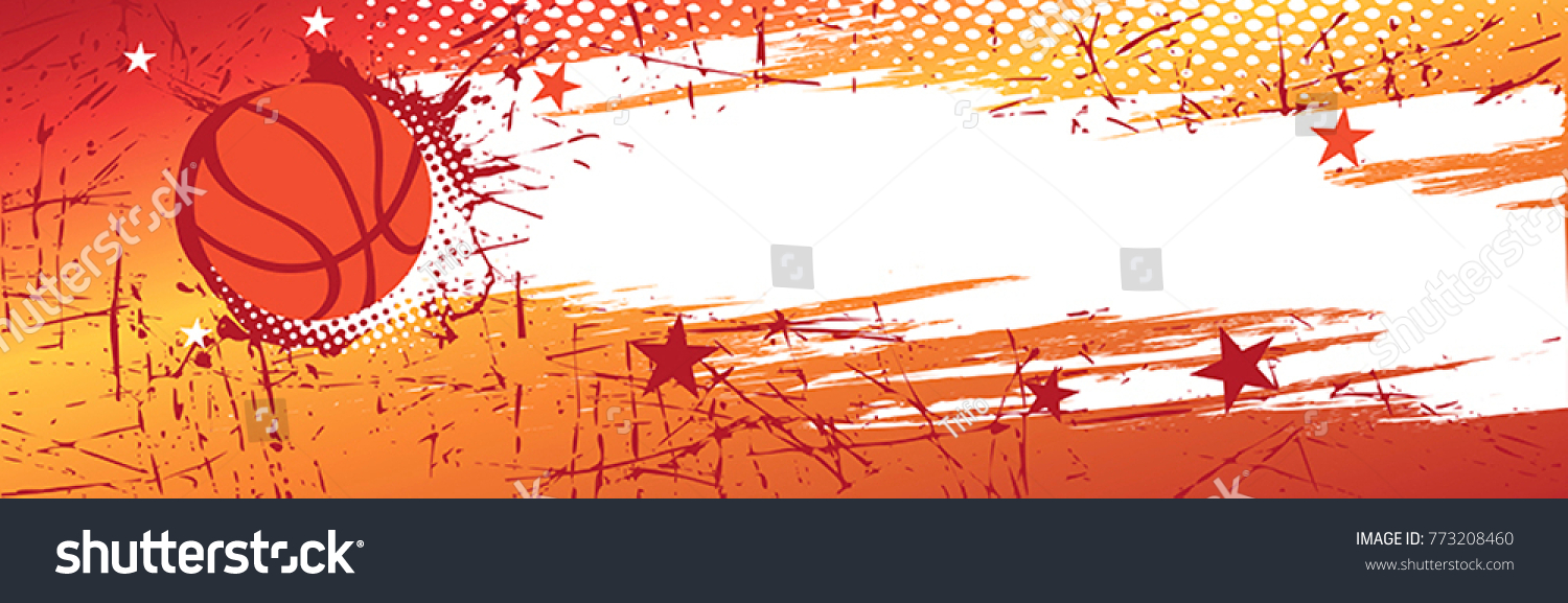 Horizontal Basketball Banner Stock Vector (Royalty Free) 773208460 ...