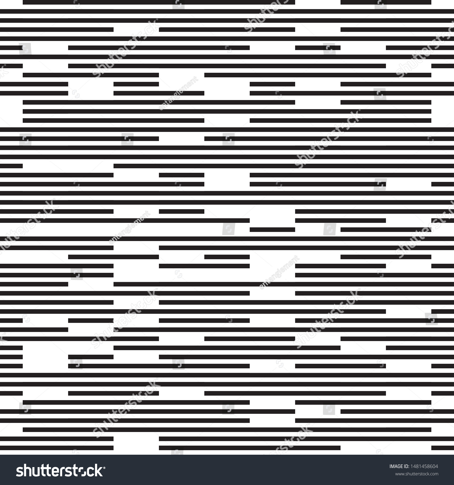 Horizontal Black Segments Vector Seamless Texture: เวกเตอร์สต็อก (ปลอด ...