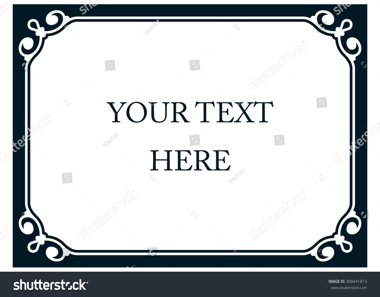 Horizontal Border Frame Deco Vector Art Stock Vector (Royalty Free ...