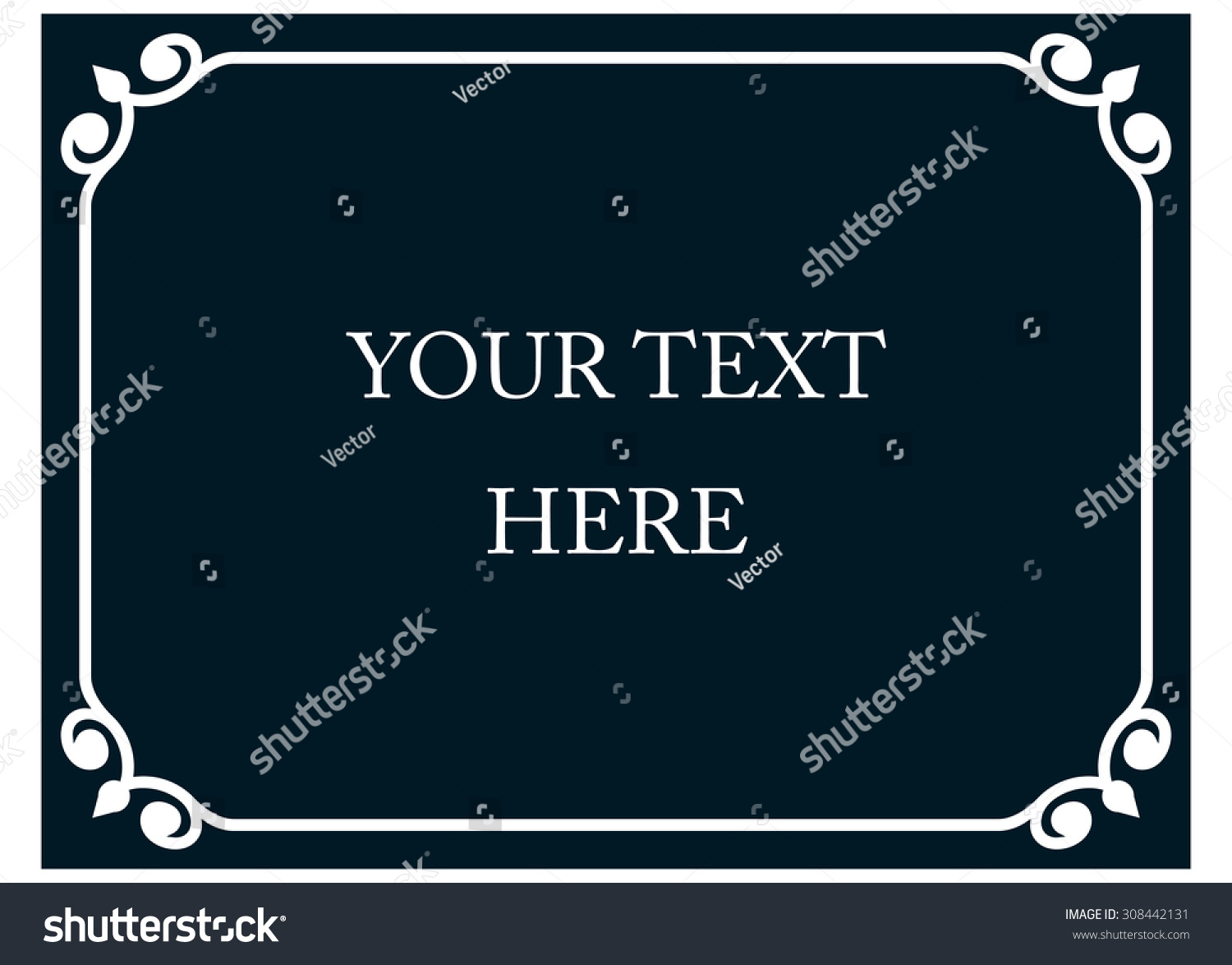 Horizontal Border Frame Deco Vector Art Stock Vector (Royalty Free ...