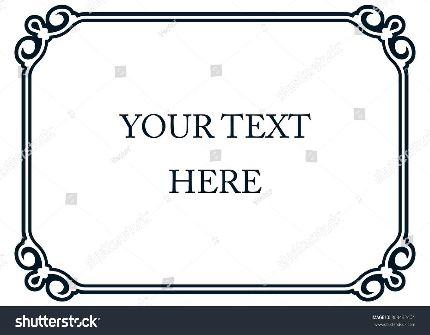Horizontal Border Frame Deco Vector Art Stock Vector (Royalty Free ...