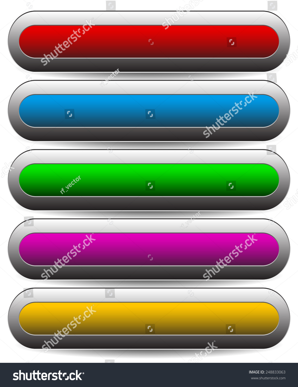 Horizontal Buttons Banners Empty Space Can: เวกเตอร์สต็อก (ปลอดค่า ...
