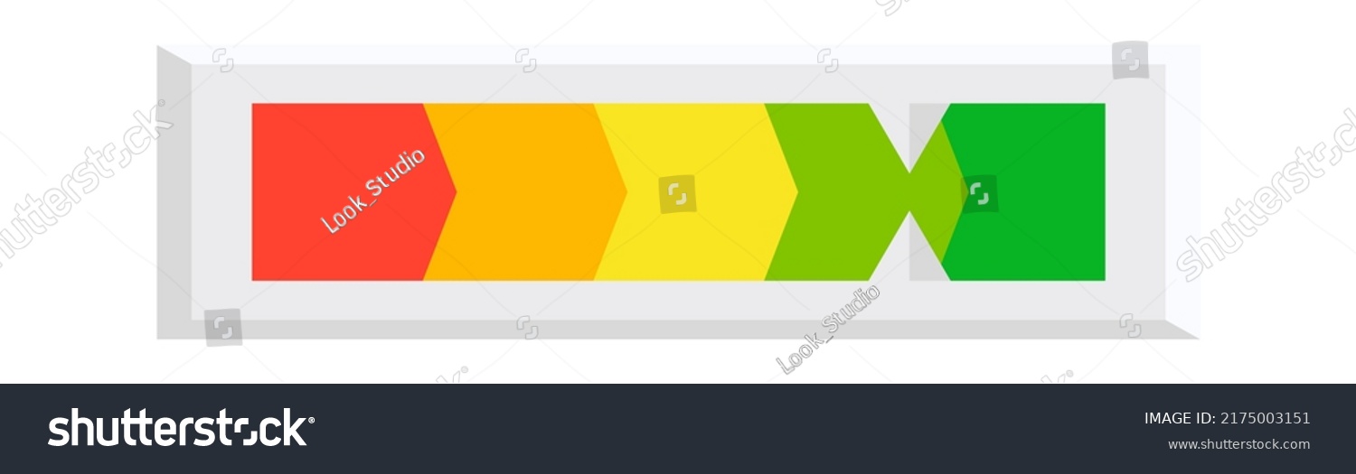 Horizontal Colored Indicator Vector Illustration Stock Vector (Royalty ...