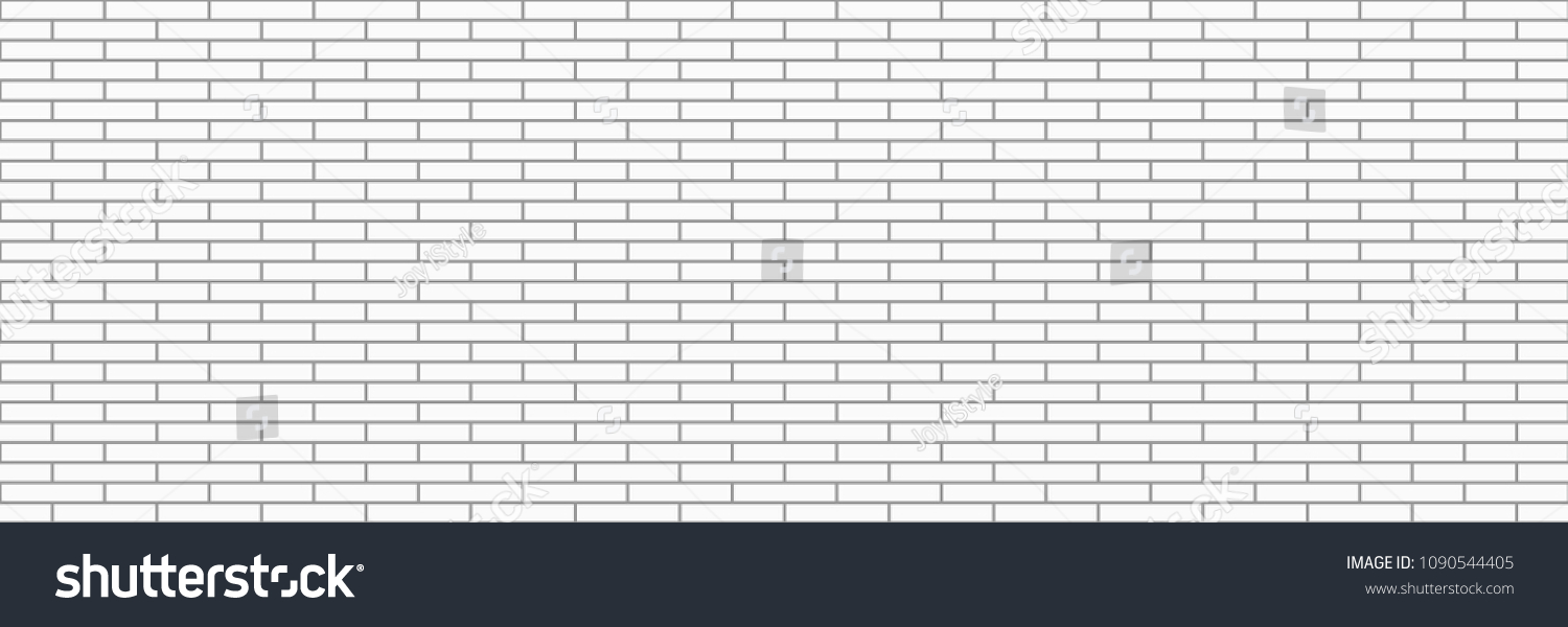 Horizontal Modern White Brick Wall Pattern Stock Vector (Royalty Free ...