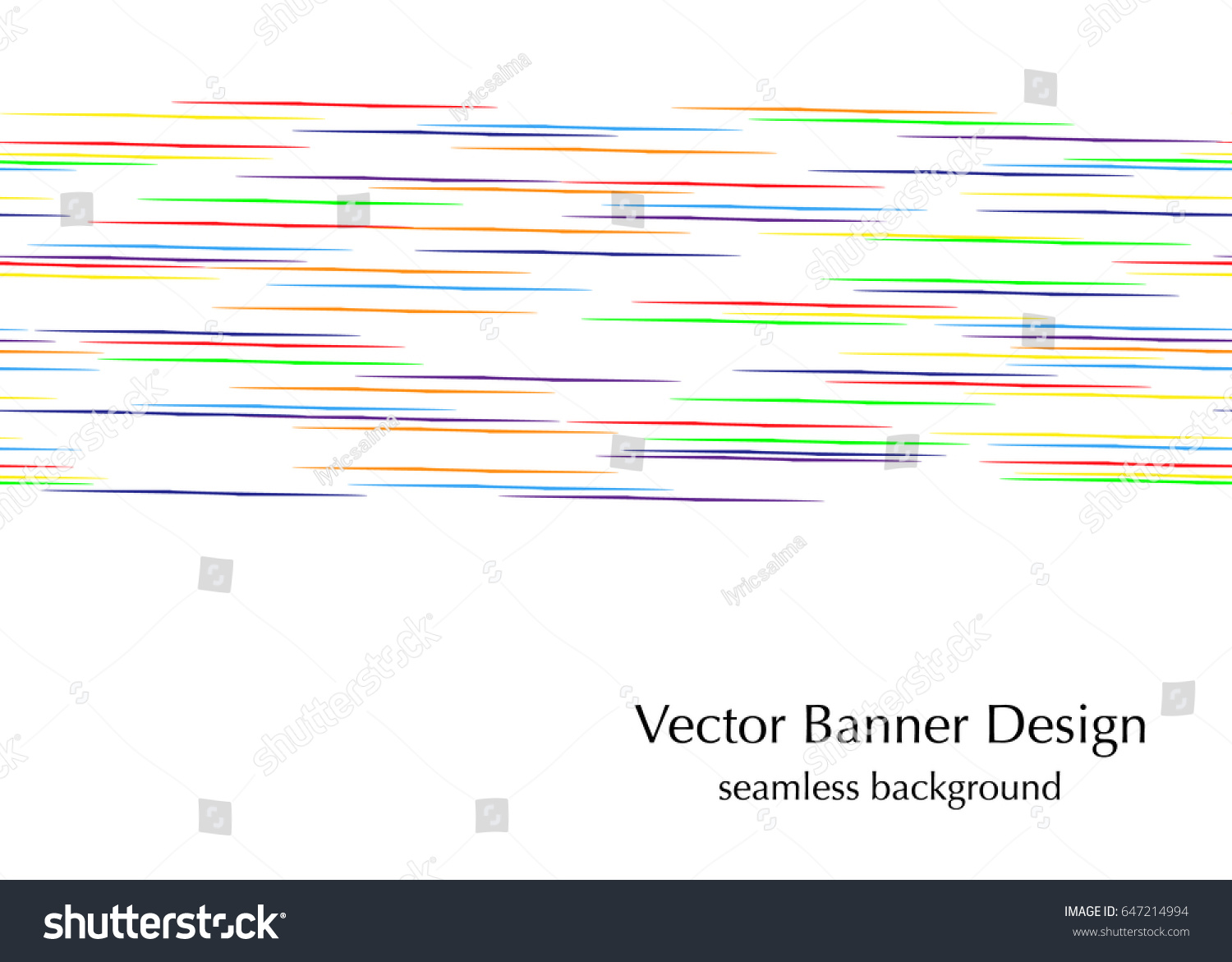 Horizontal Rainbow Lines Banner Stock Vector (Royalty Free) 647214994 ...