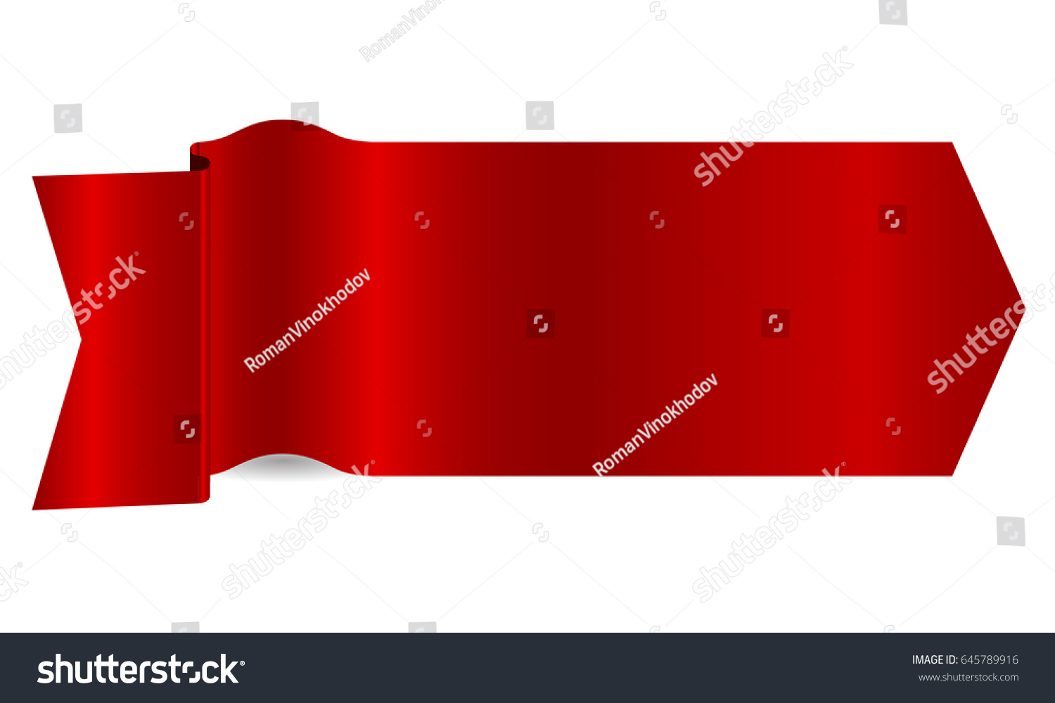 Horizontal Red Bannersvector Arrows Ribbons Stock Vector (Royalty Free ...