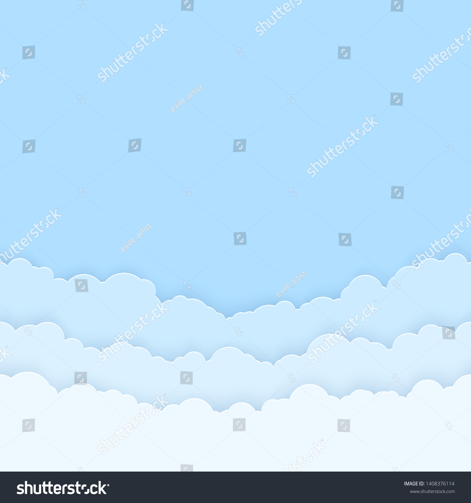 Horizontal Seamless Clouds Skyline Repeat Texture Stock Vector (Royalty ...