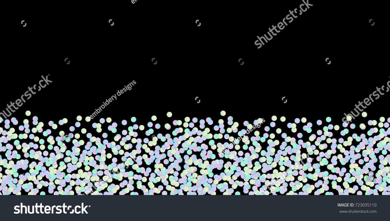 Horizontal Seamless Pattern Carnival Confetti Border Stock Vector ...