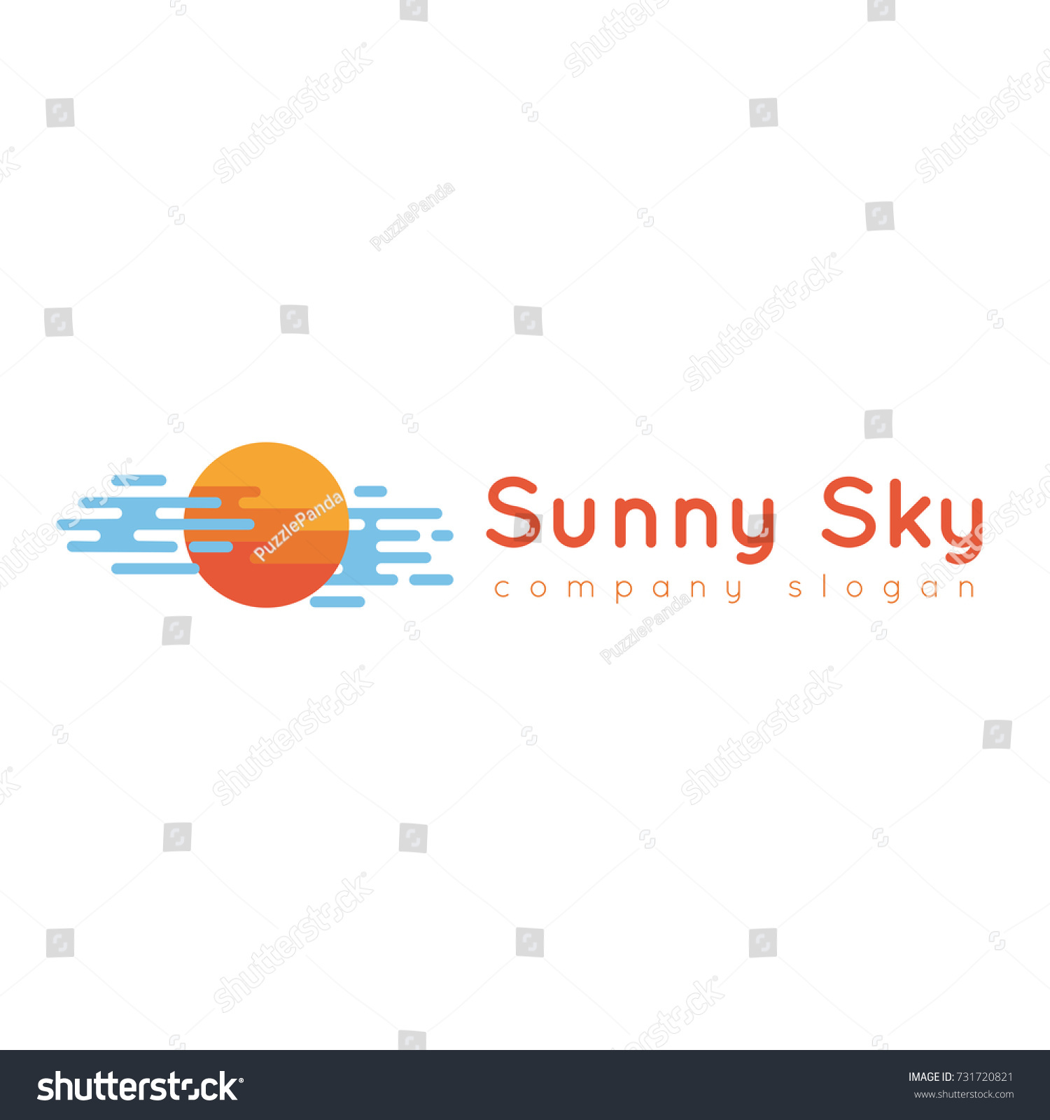 Horizontal Sunny Sky Logo Vector Stock Vector (Royalty Free) 731720821 ...