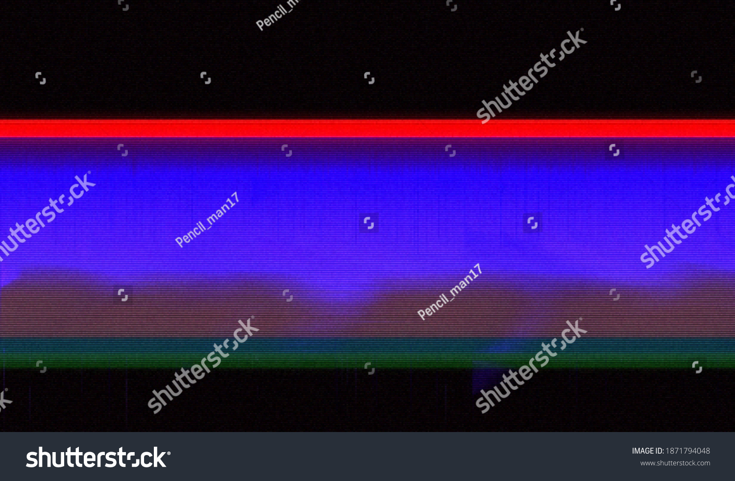 Horizontal Television Distortion Vector Illustration Stock Vector ...