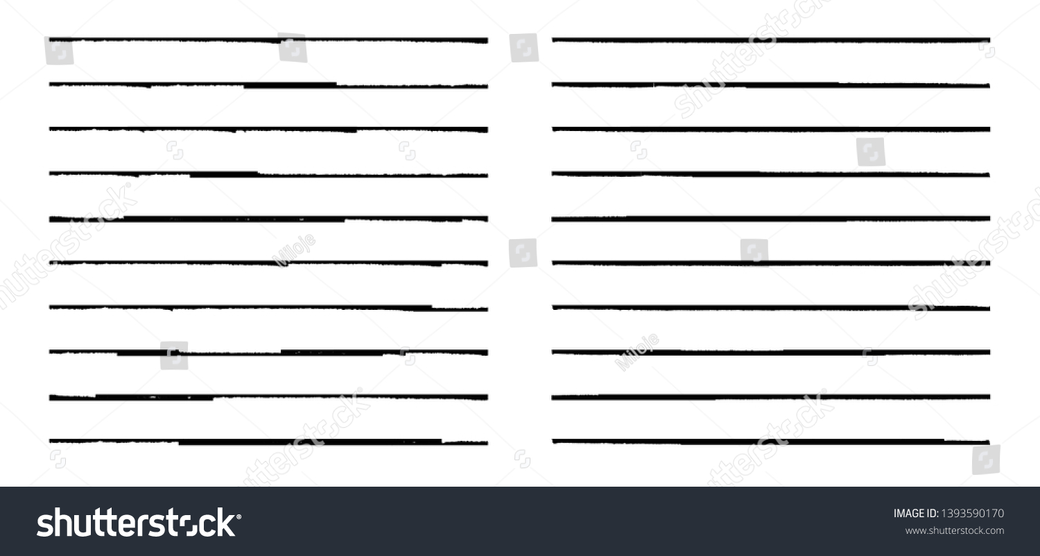 Horizontal Textured Stripes Vector Isolated Grunge Stock Vector ...
