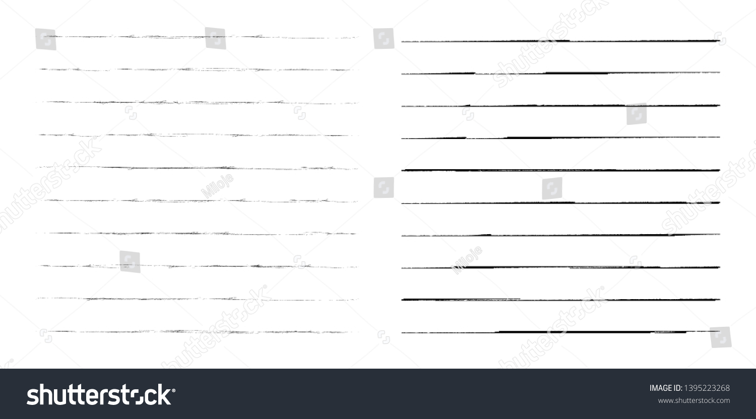 Horizontal Textured Stripes Vector Isolated Grunge Stock Vector ...