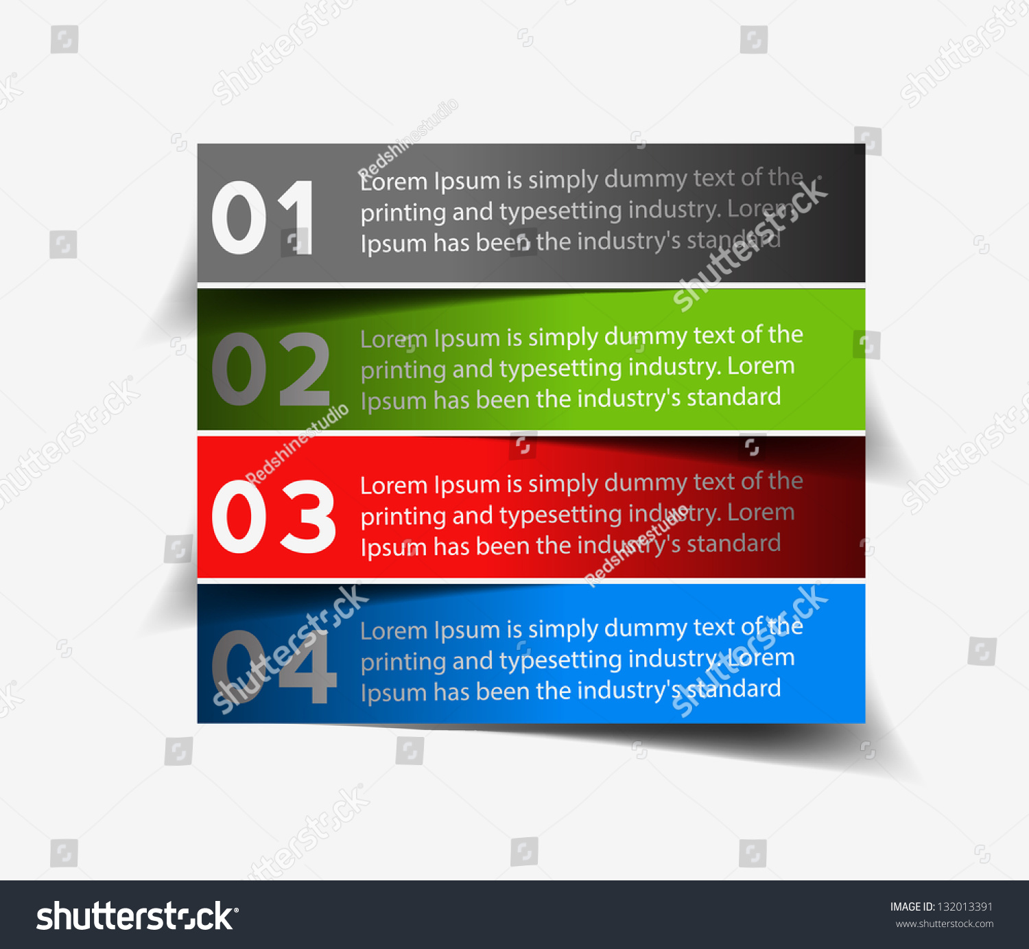 Horizontal Vector Sample Stickers Various Banner Stock Vector (Royalty ...