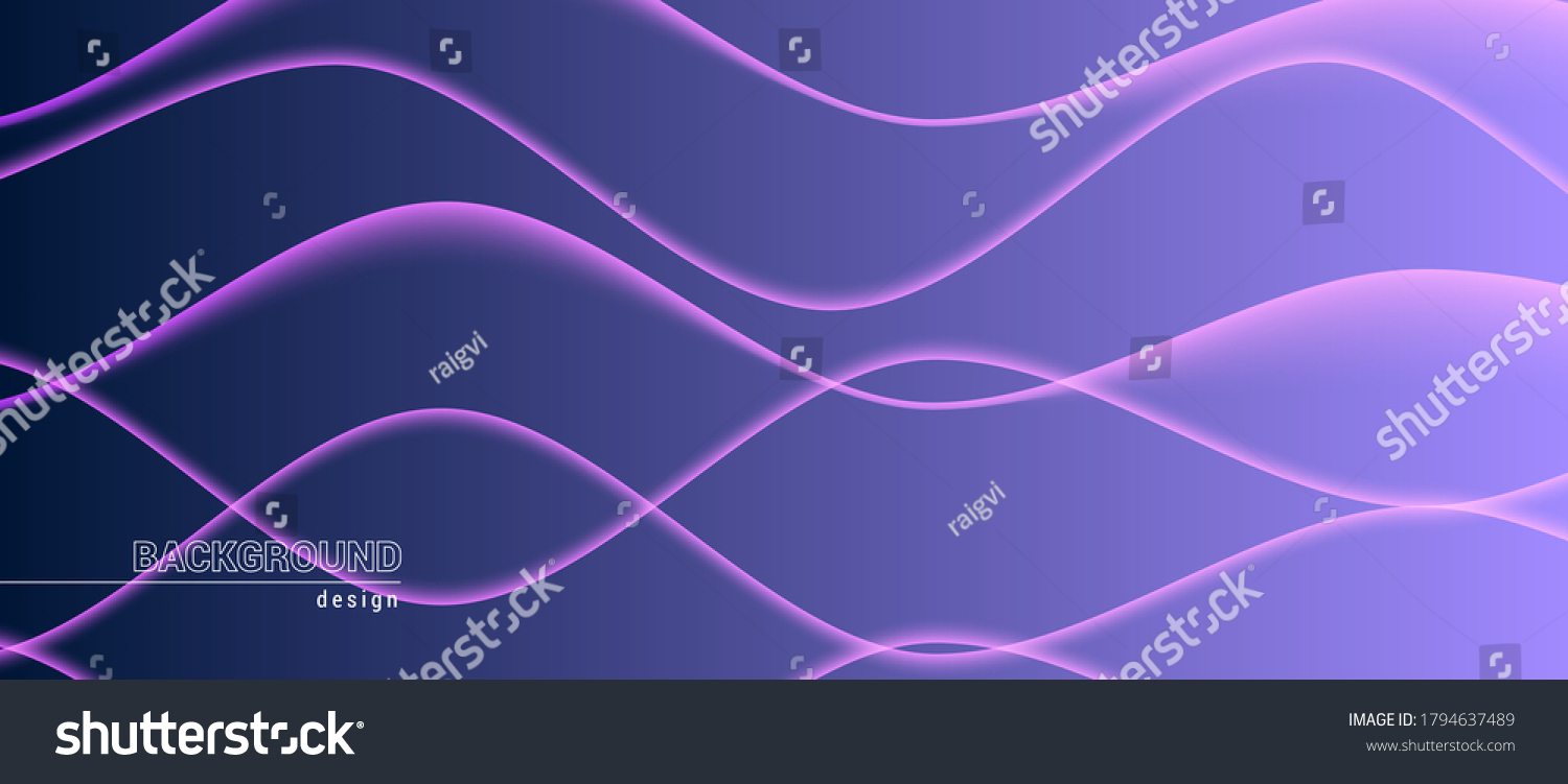 Horizontal Wave Lines Lines Overlay Movement Stock Vector (Royalty Free ...