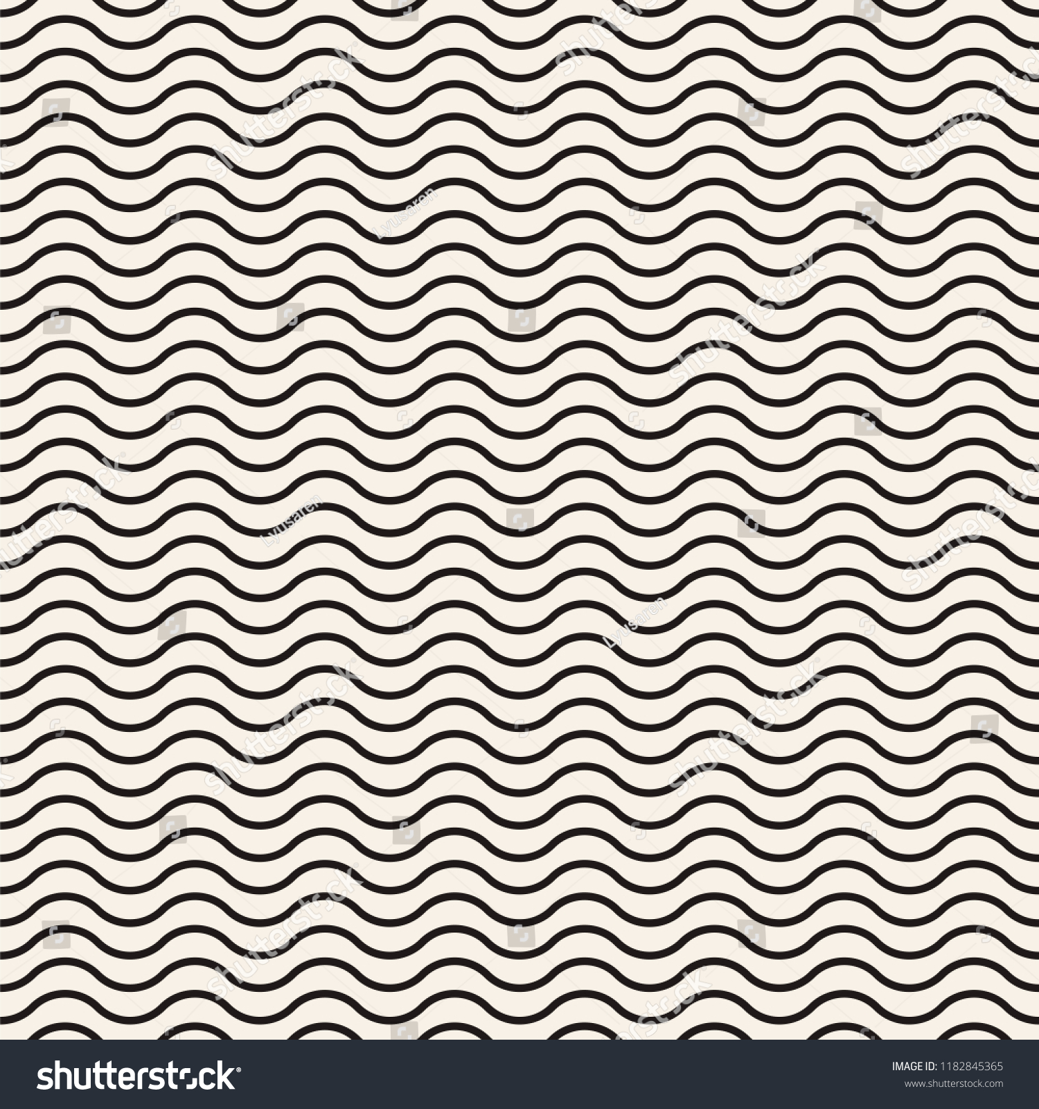 Horizontal Wavy Lines Seamless Pattern Abstract Stock Vector (Royalty ...
