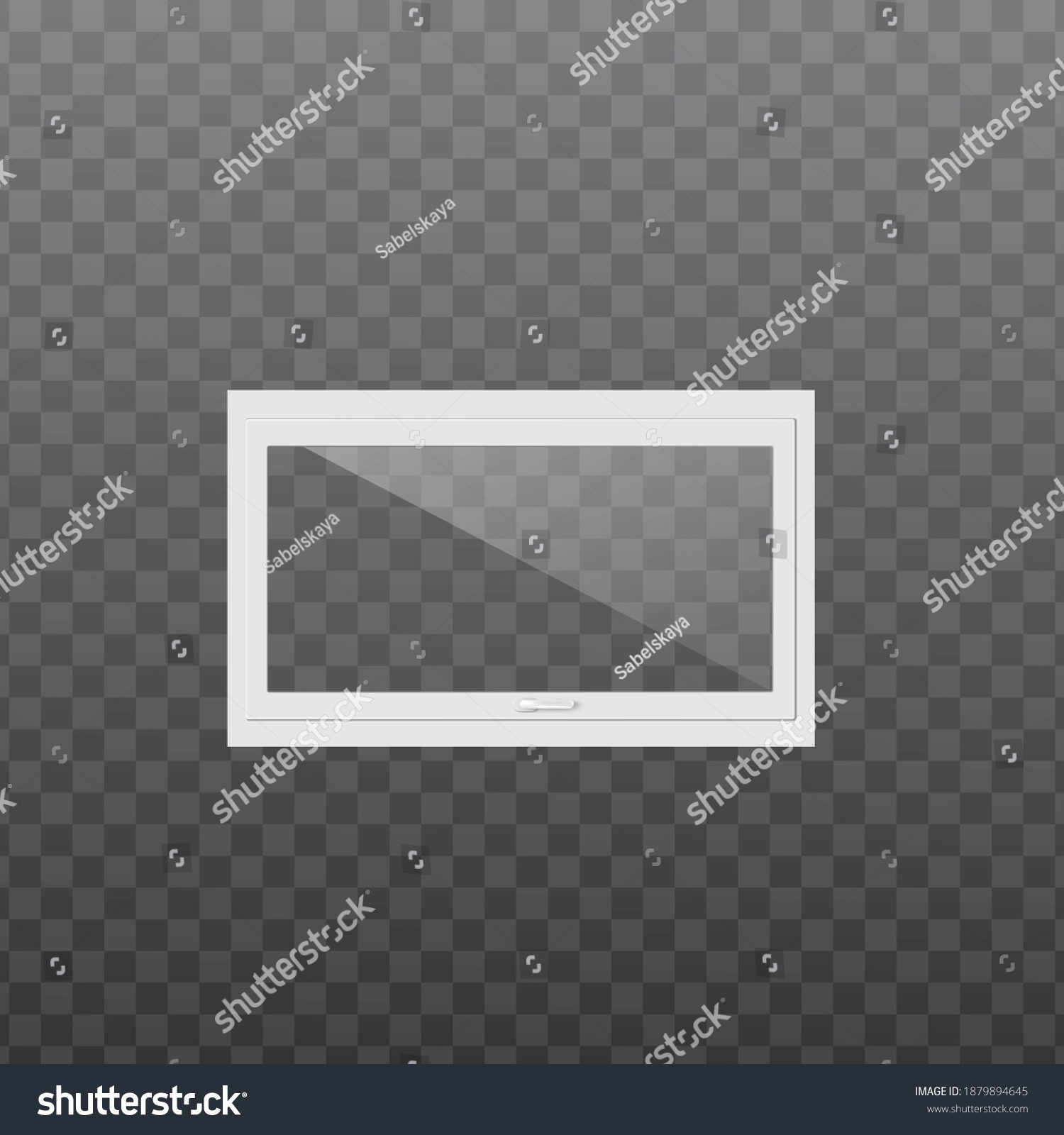 Horizontal Window Frame Window Leaf Template 库存矢量图（免版税）1879894645 ...