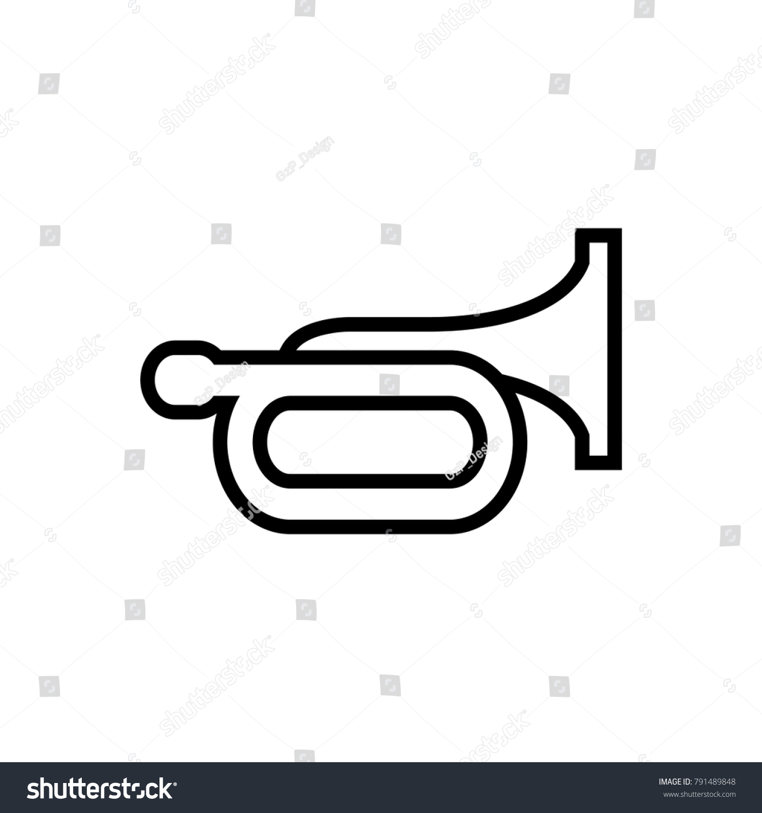 Horn Beep Icon Vector Illustration: vector de stock (libre de regalías ...