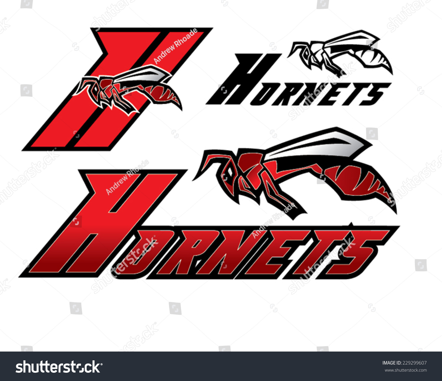Hornet Graphic Logo: vector de stock (libre de regalías) 229299607 ...