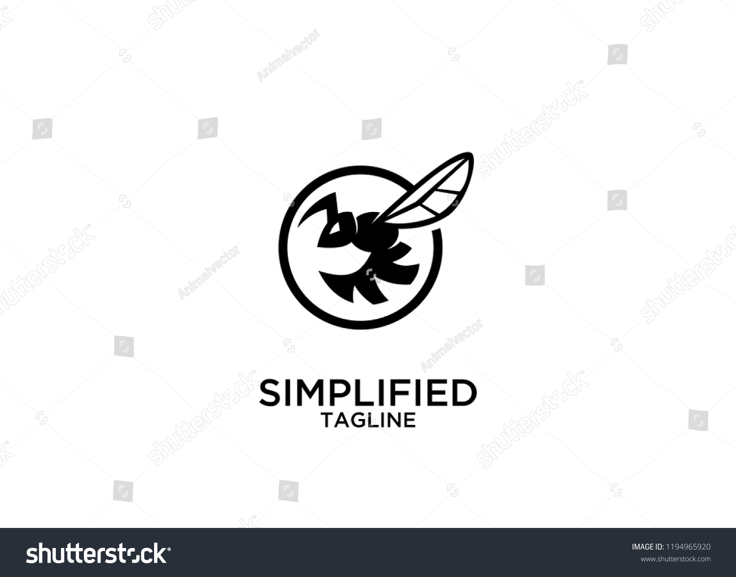 Hornet Logo Icon Designs Vector Stock Vector (Royalty Free) 1194965920