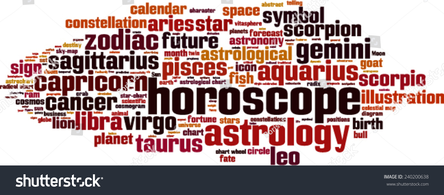 Horoscope Word Cloud Concept Vector Illustration Stock Vector (Royalty ...