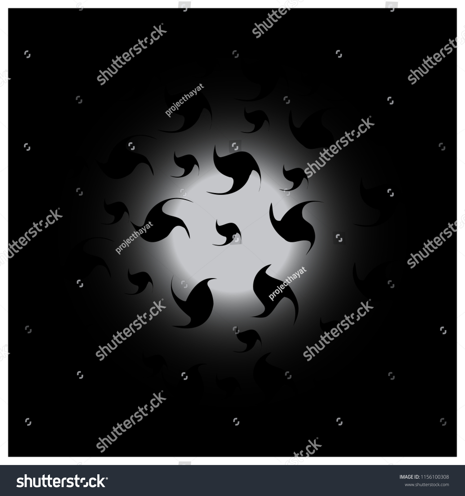 Horror Darkness Night Vector Illustration Stock Vector (Royalty Free ...