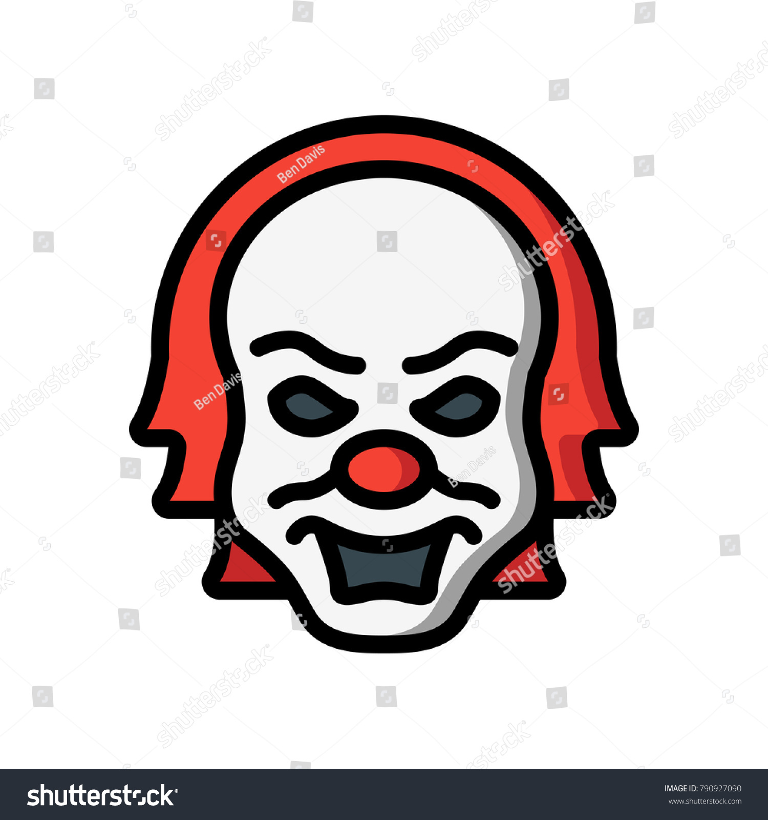 Horror Emojis Stock Vector (Royalty Free) 790927090 | Shutterstock