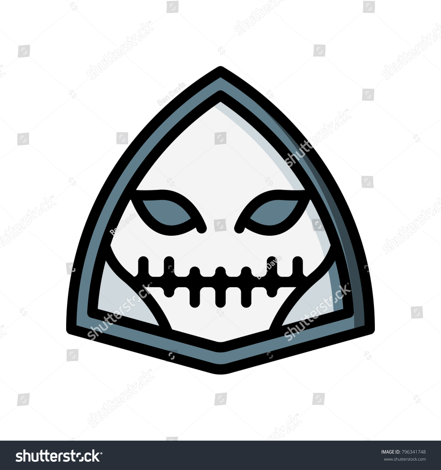 Horror Emoji Skull: vector de stock (libre de regalías) 796341748 ...
