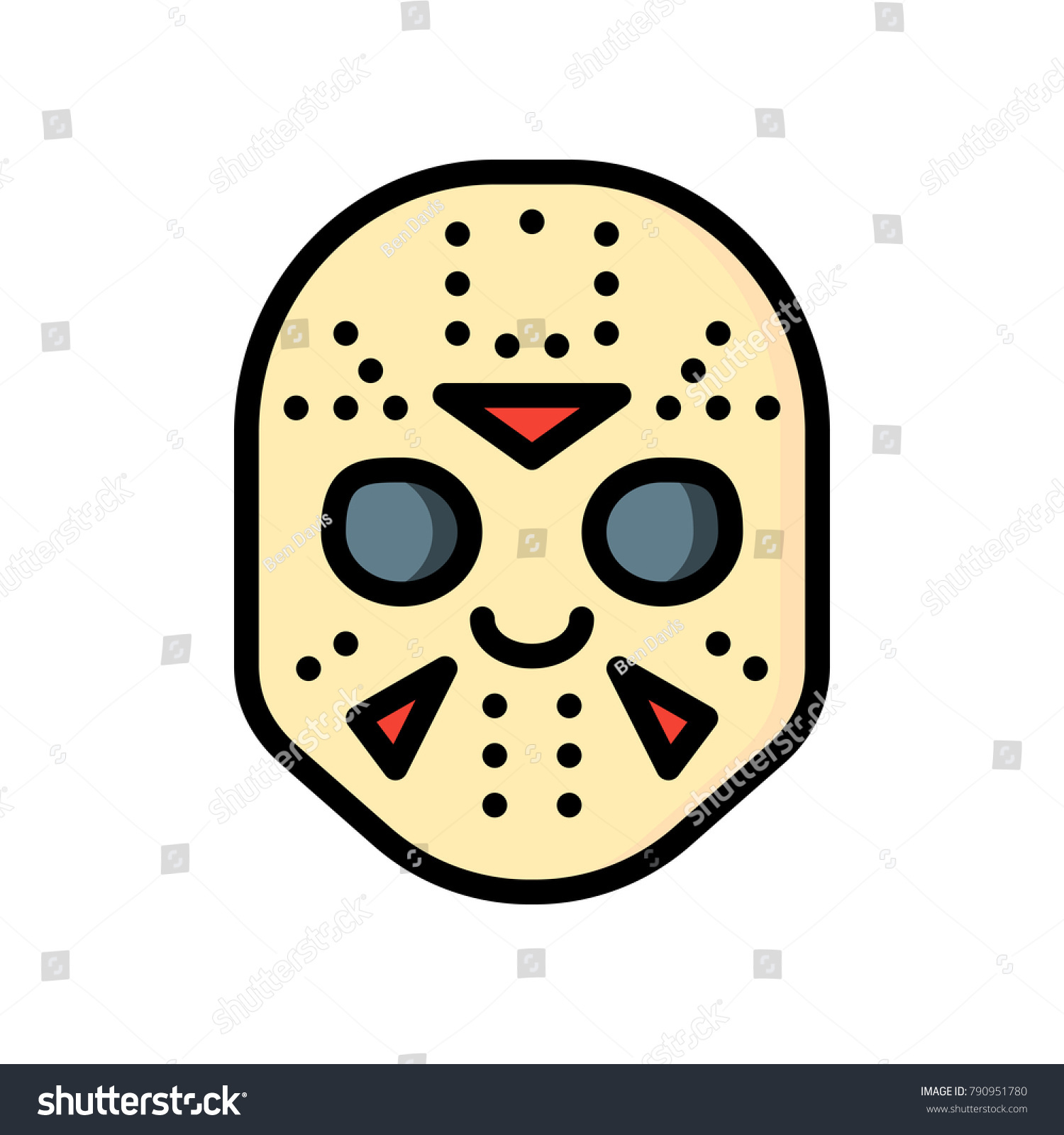 Horror Emojis Jason Stock Vector (Royalty Free) 790951780