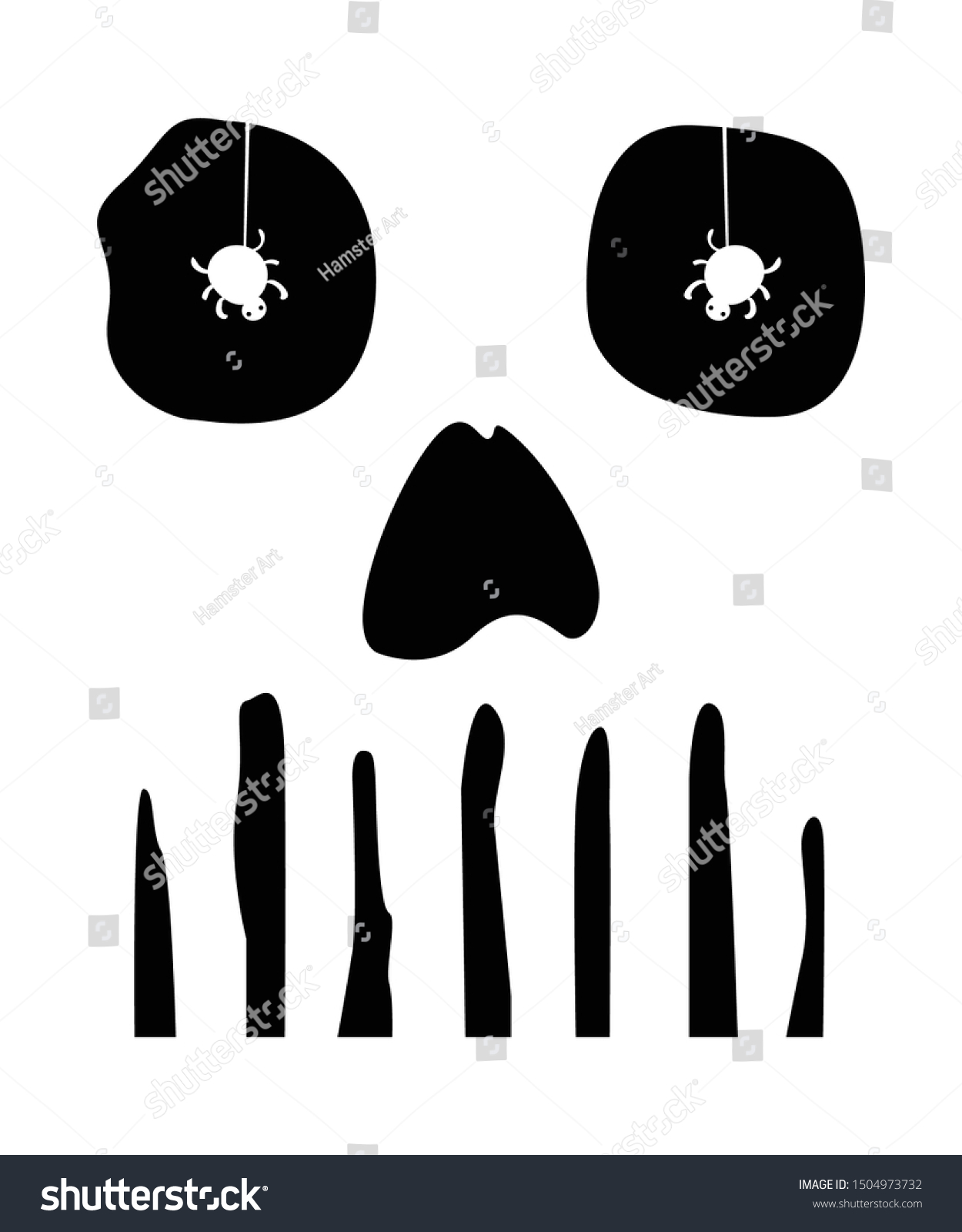 Horror Face Vector Halloween Stock Vector (Royalty Free) 1504973732 ...
