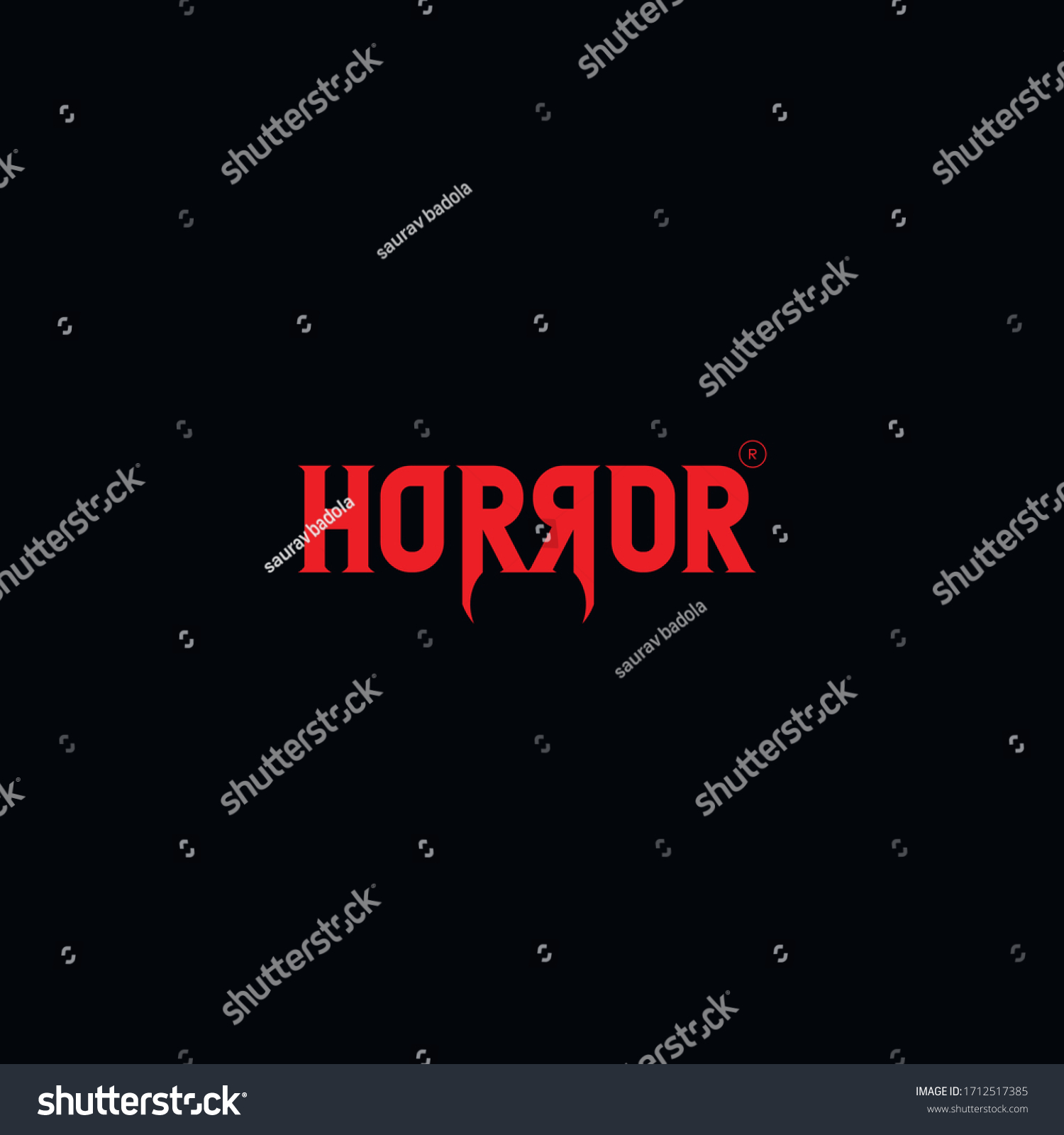 Horror Logo Typography Design Concept: Vector có sẵn (miễn phí bản ...