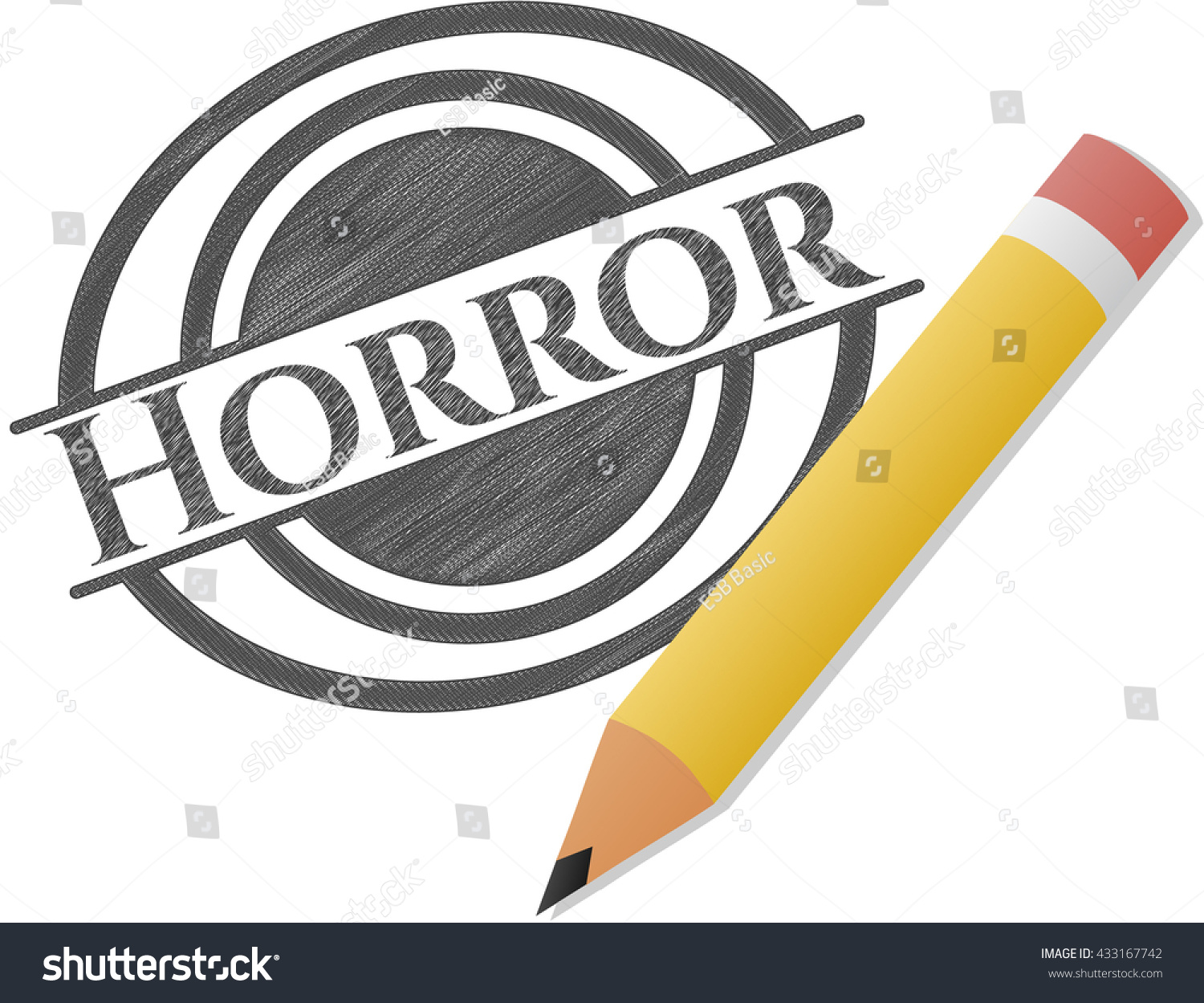 Horror Pencil Draw Stock Vector (Royalty Free) 433167742