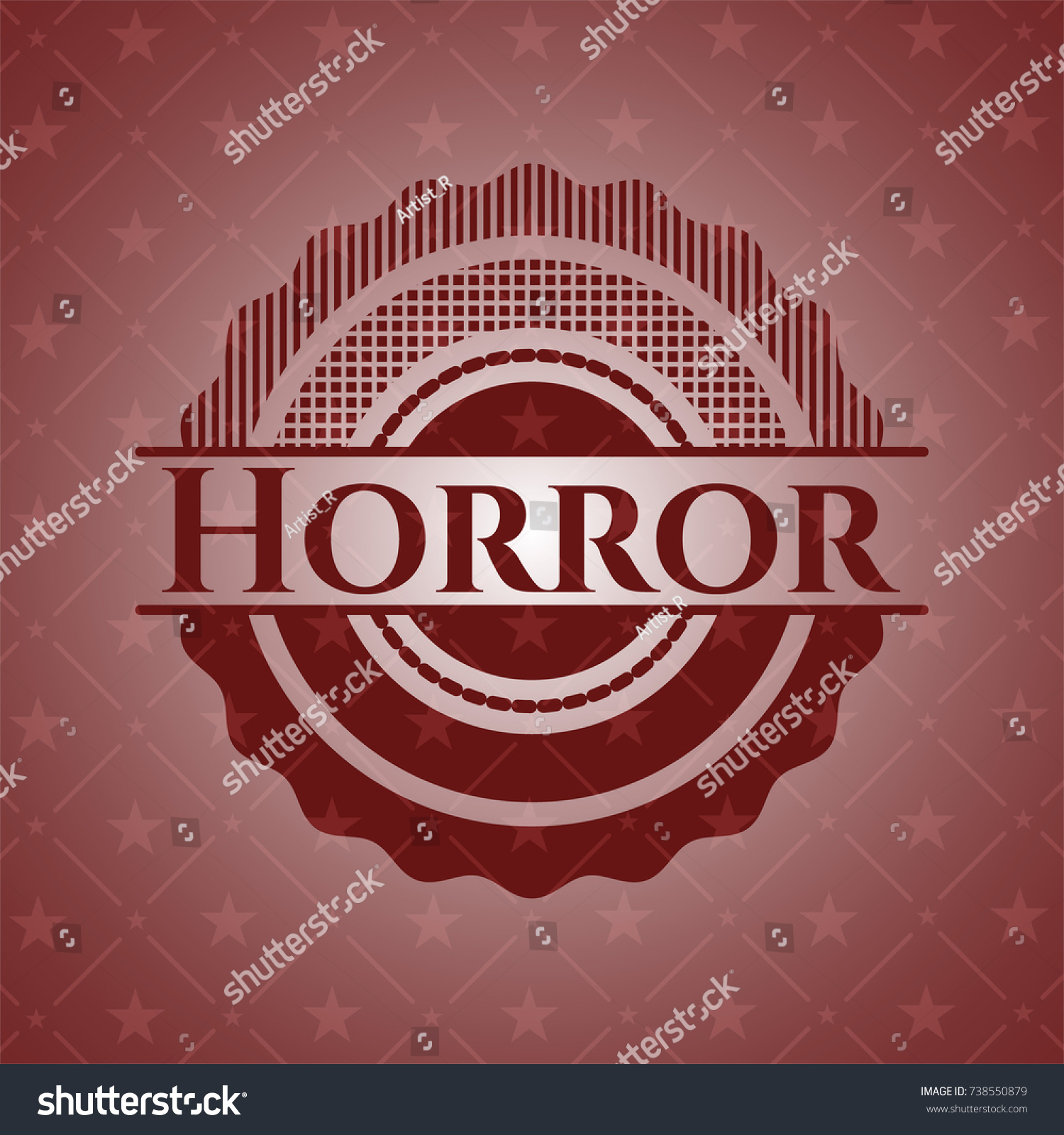 Horror Realistic Red Emblem Stock Vector (Royalty Free) 738550879 ...