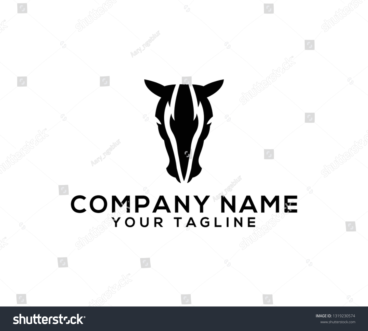 Horse Face Logo Stock Vector (Royalty Free) 1319230574 | Shutterstock