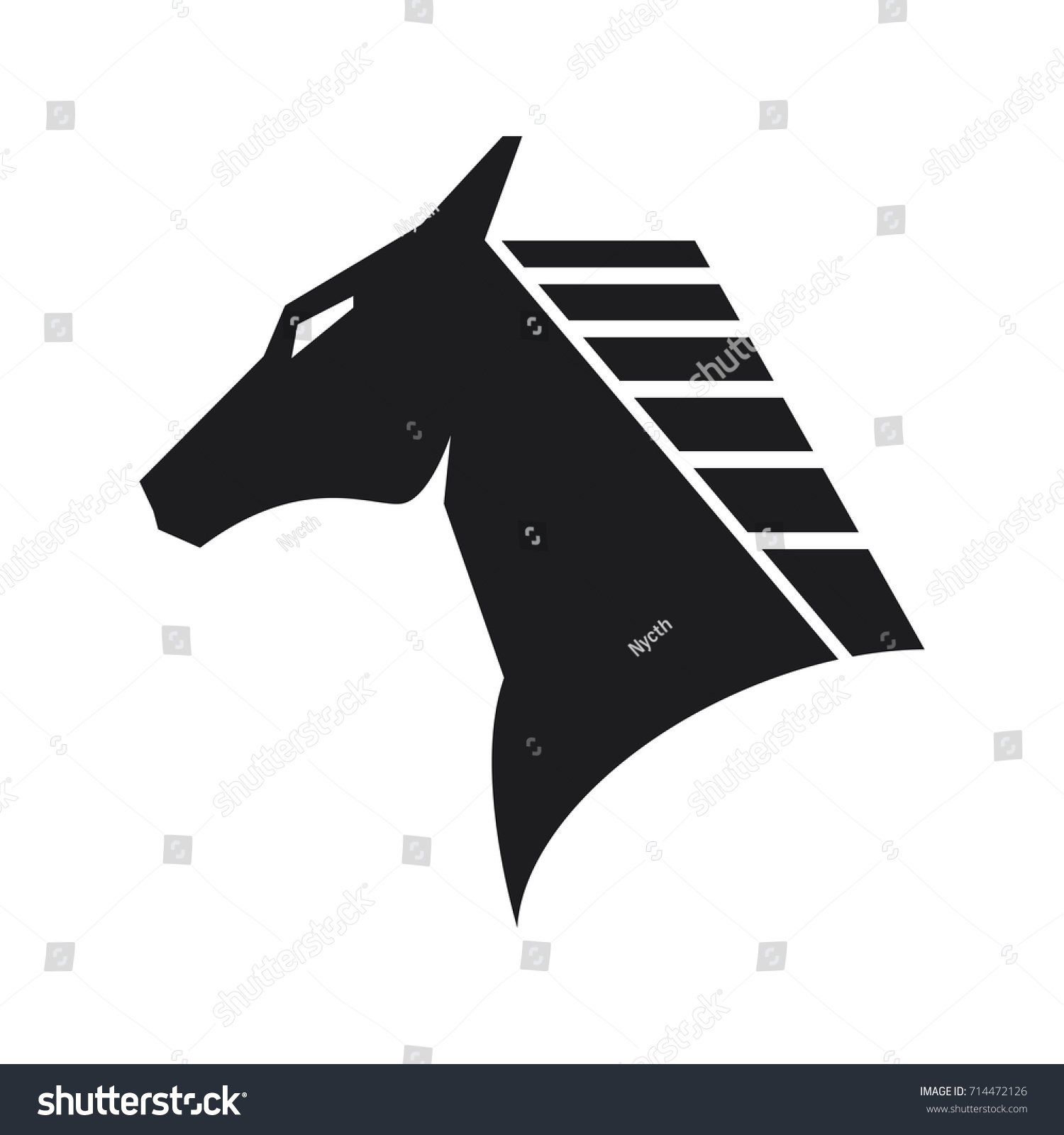 Horse Head Symbol Logo Vector Stock Vector (Royalty Free) 714472126