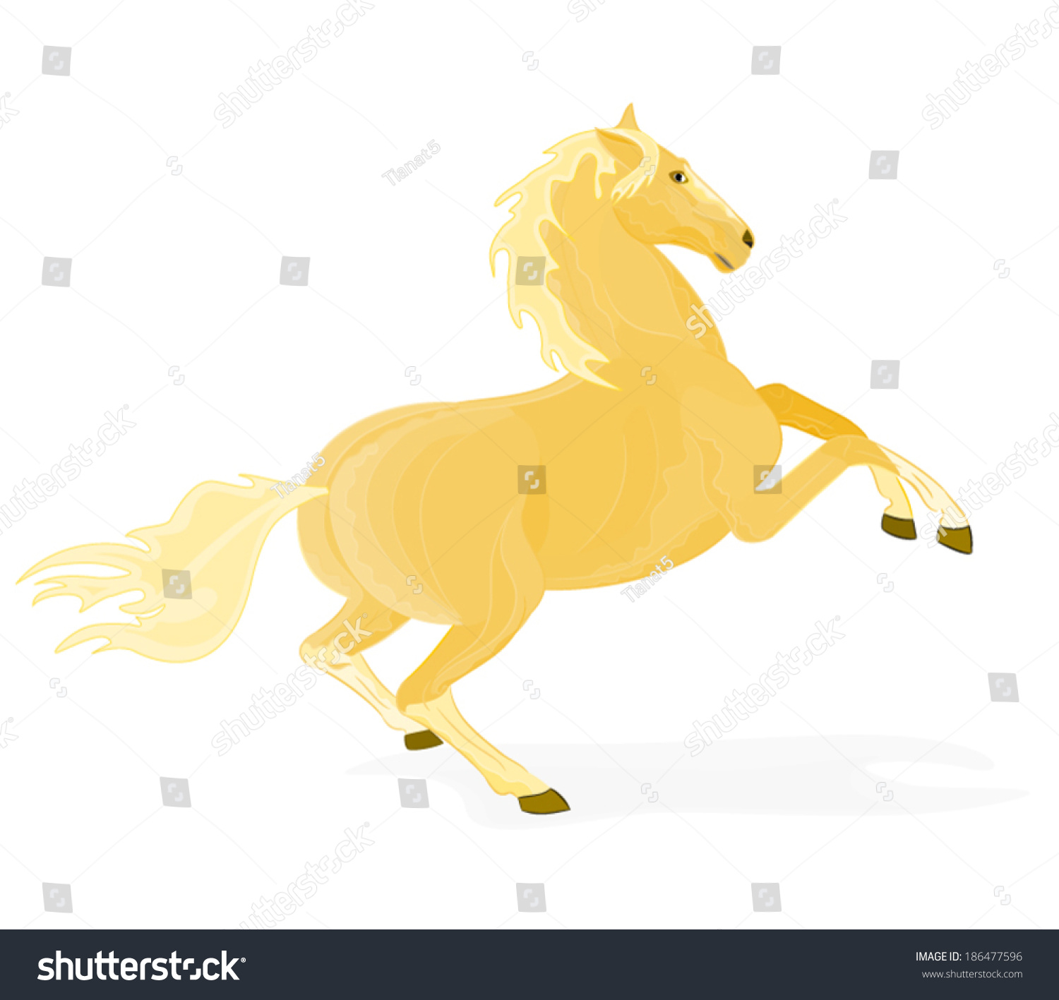 Horse Isabel Vector Illustration: vector de stock (libre de regalías ...