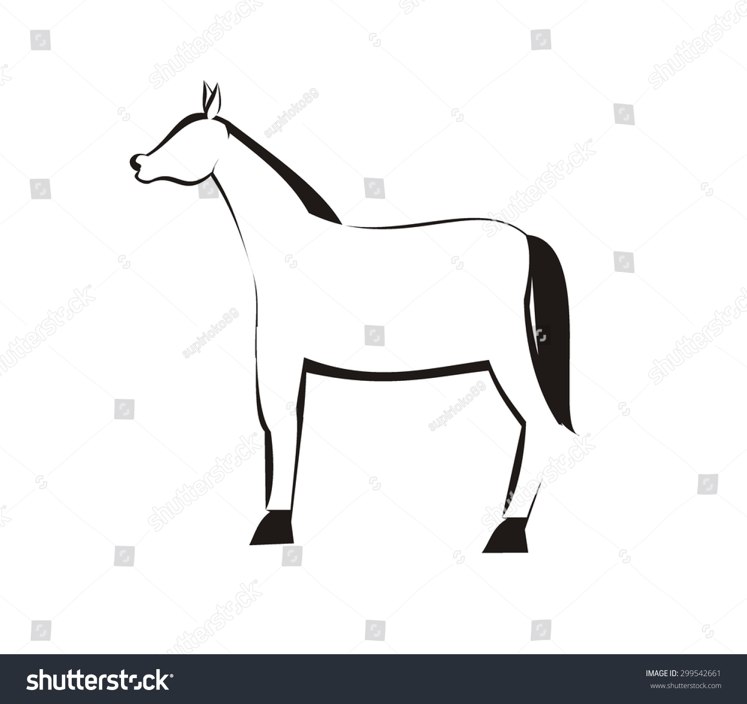 Horse Simple Illustration Stock Vector (Royalty Free) 299542661