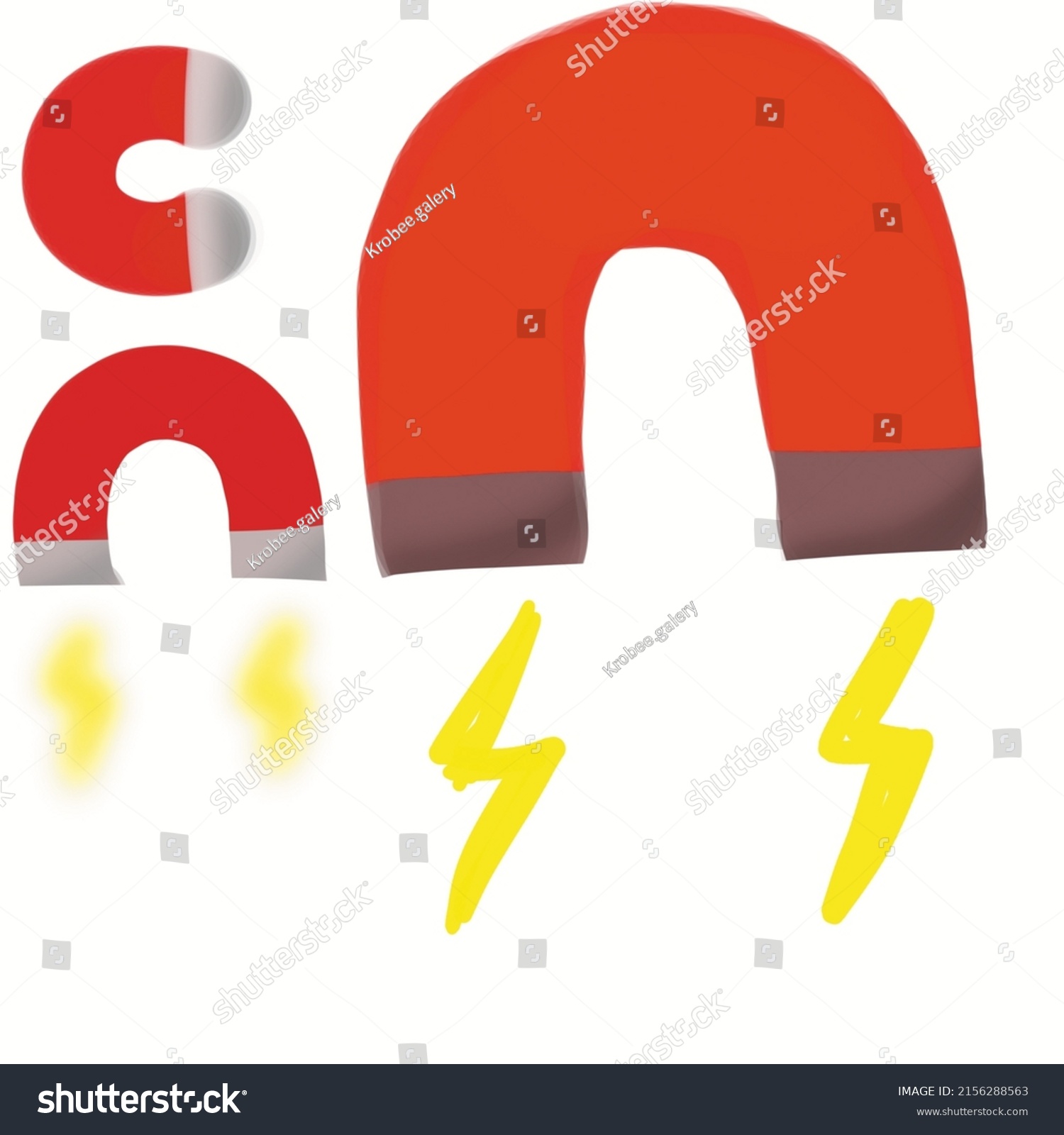 Horseshoe Magnet Vector Illustration Red Stock Vector (Royalty Free ...