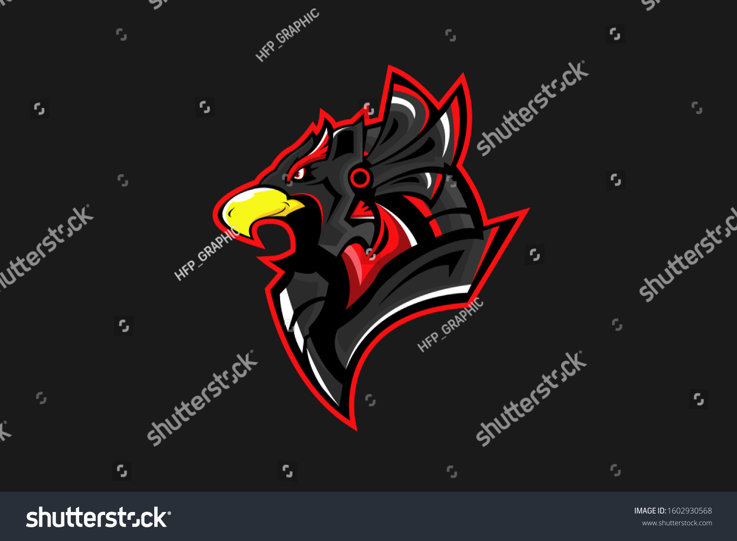 Horus Mascot Logo Eps Vector Stock Vector (Royalty Free) 1602930568