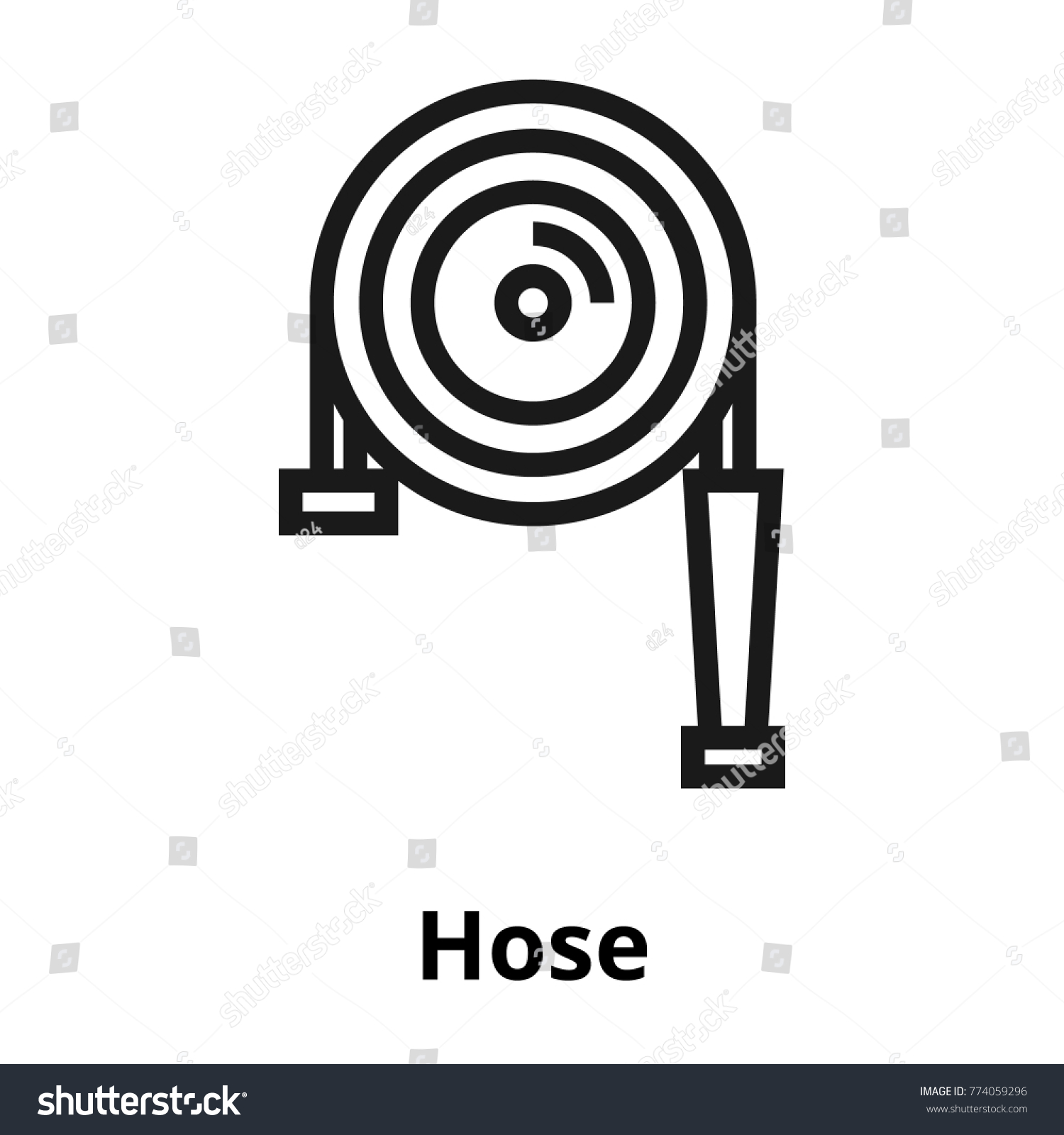 Hose Line Icon Stock Vector (Royalty Free) 774059296 | Shutterstock