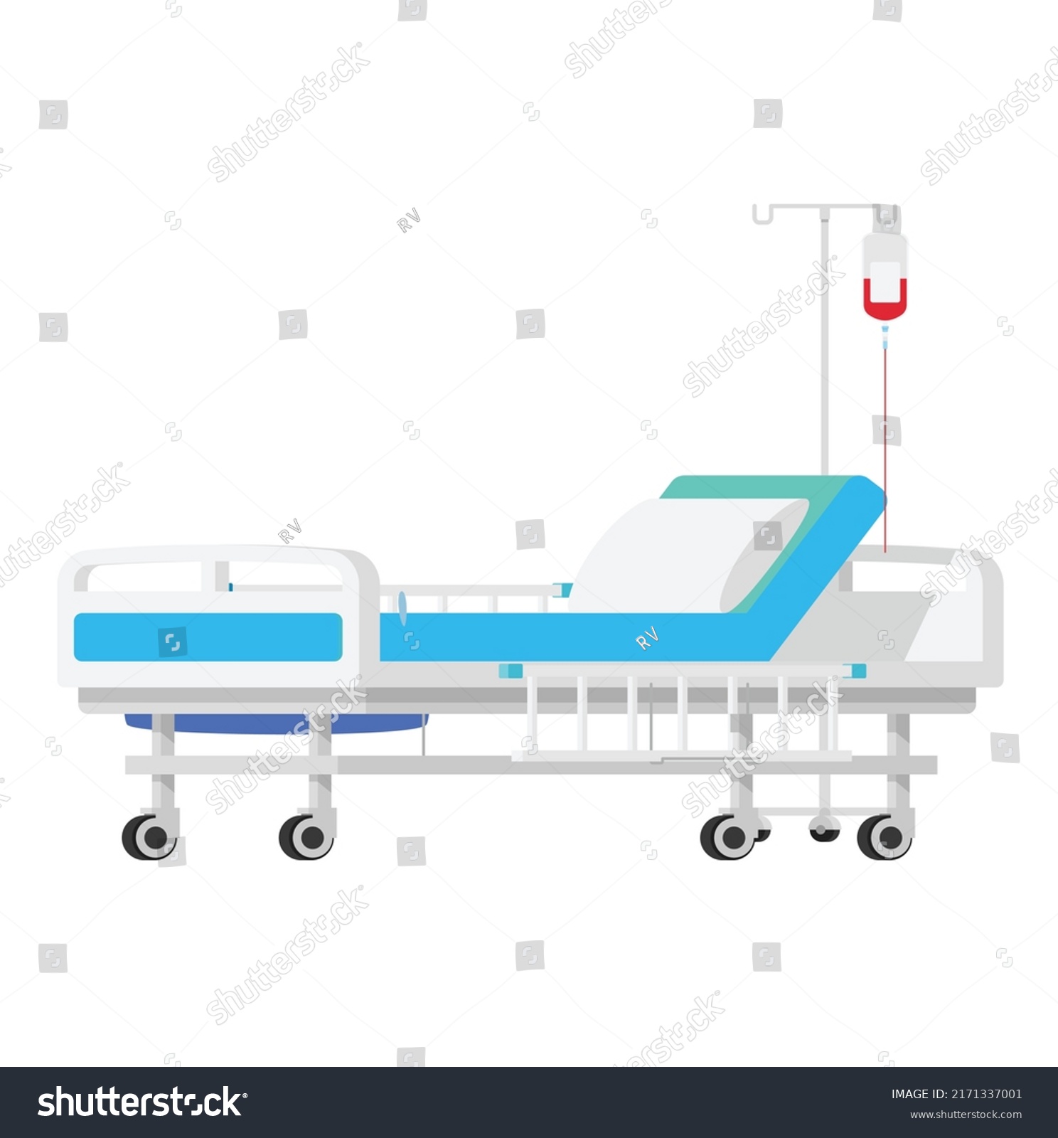 Hospital Bed High Quality Vector Stock Vector (Royalty Free) 2171337001 ...