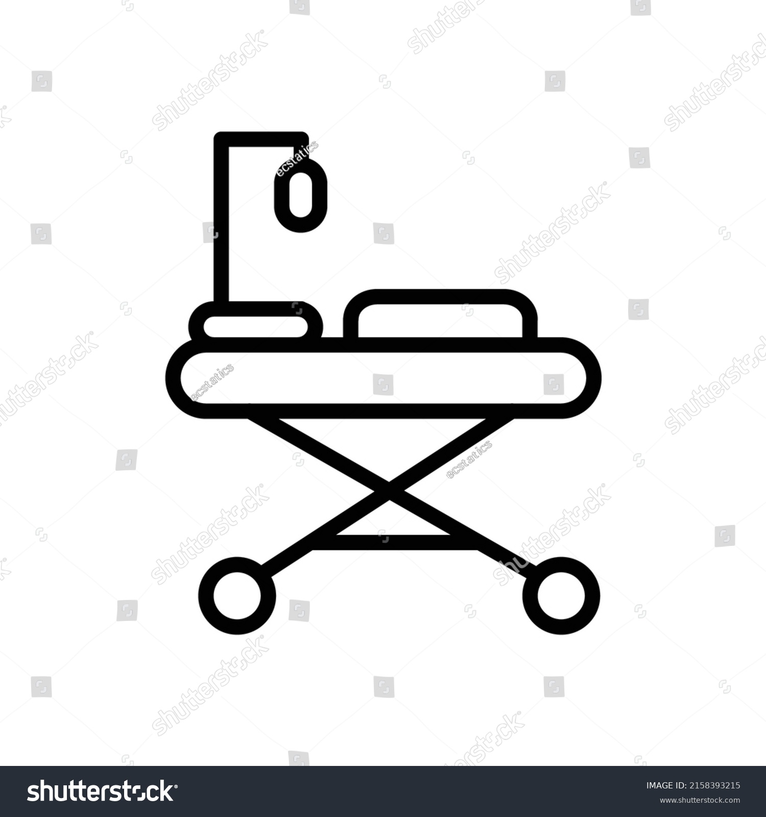 Hospital Bed New Icon Simple Vector Stock Vector (Royalty Free ...